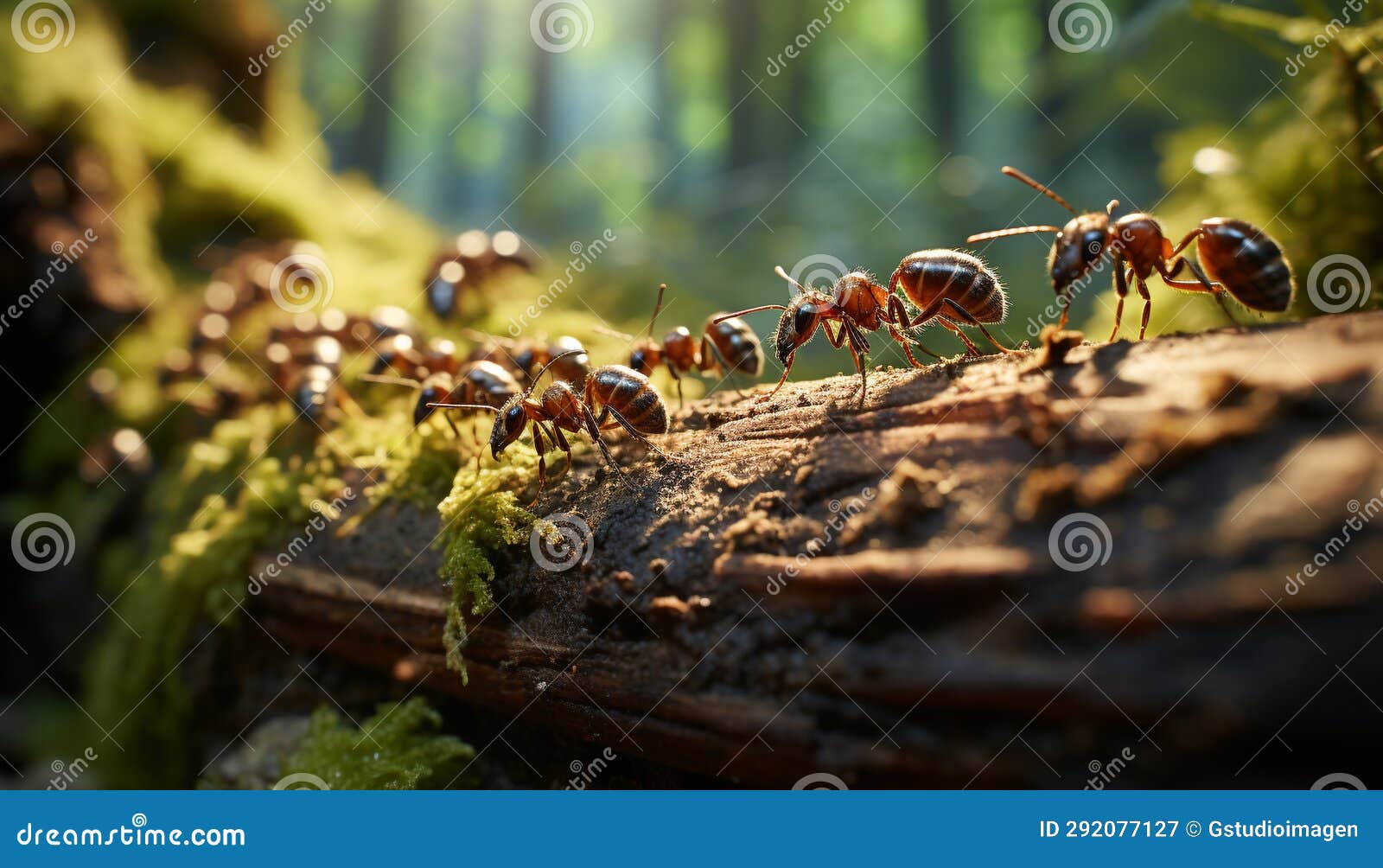 A Small Colony of Ants Working Together on a Leaf Generated by AI Stock ...