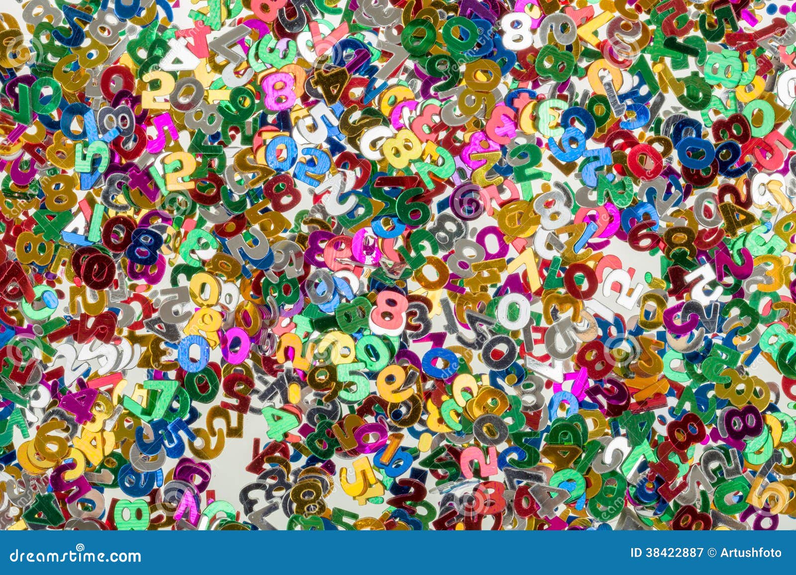 Small Color Numbers Confetti Background Stock Image - Image of design ...