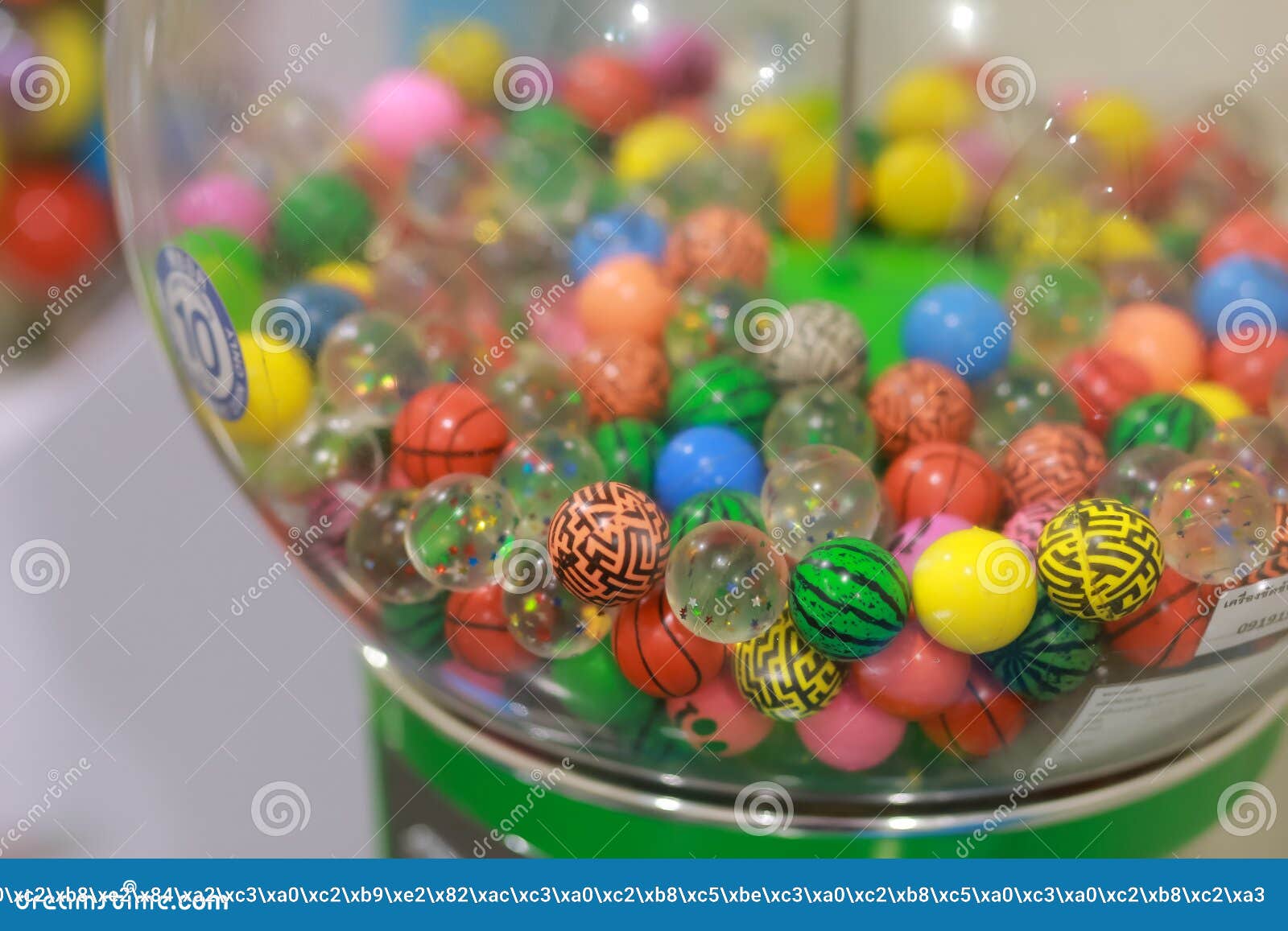 Small Colored Balls in a Coin Vending Machine in the Mall Stock Image ...