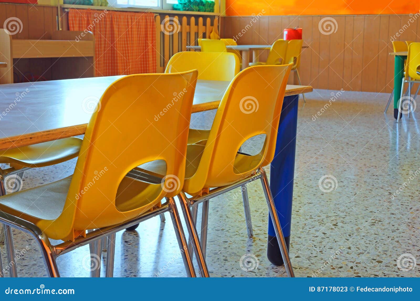 Small Colored Chairs of a School Class without Kids Stock Image - Image ...