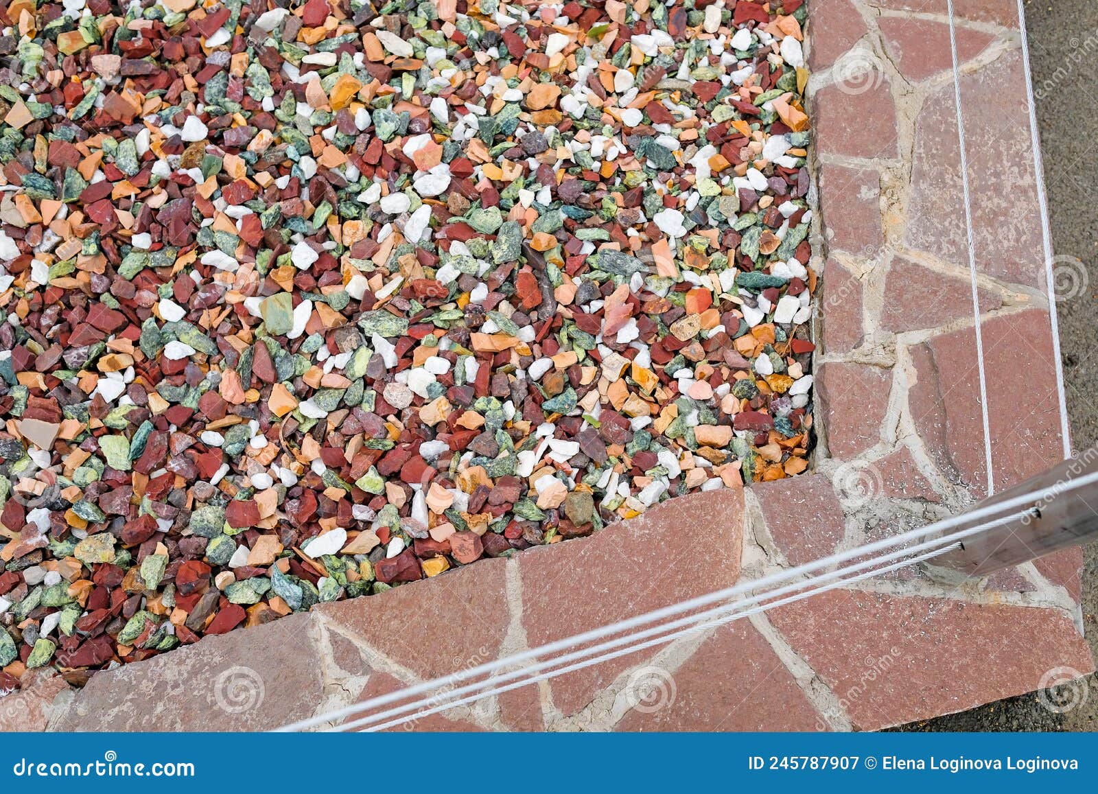 Small Colored Natural Stones for the Landscape Stock Image - Image of ...