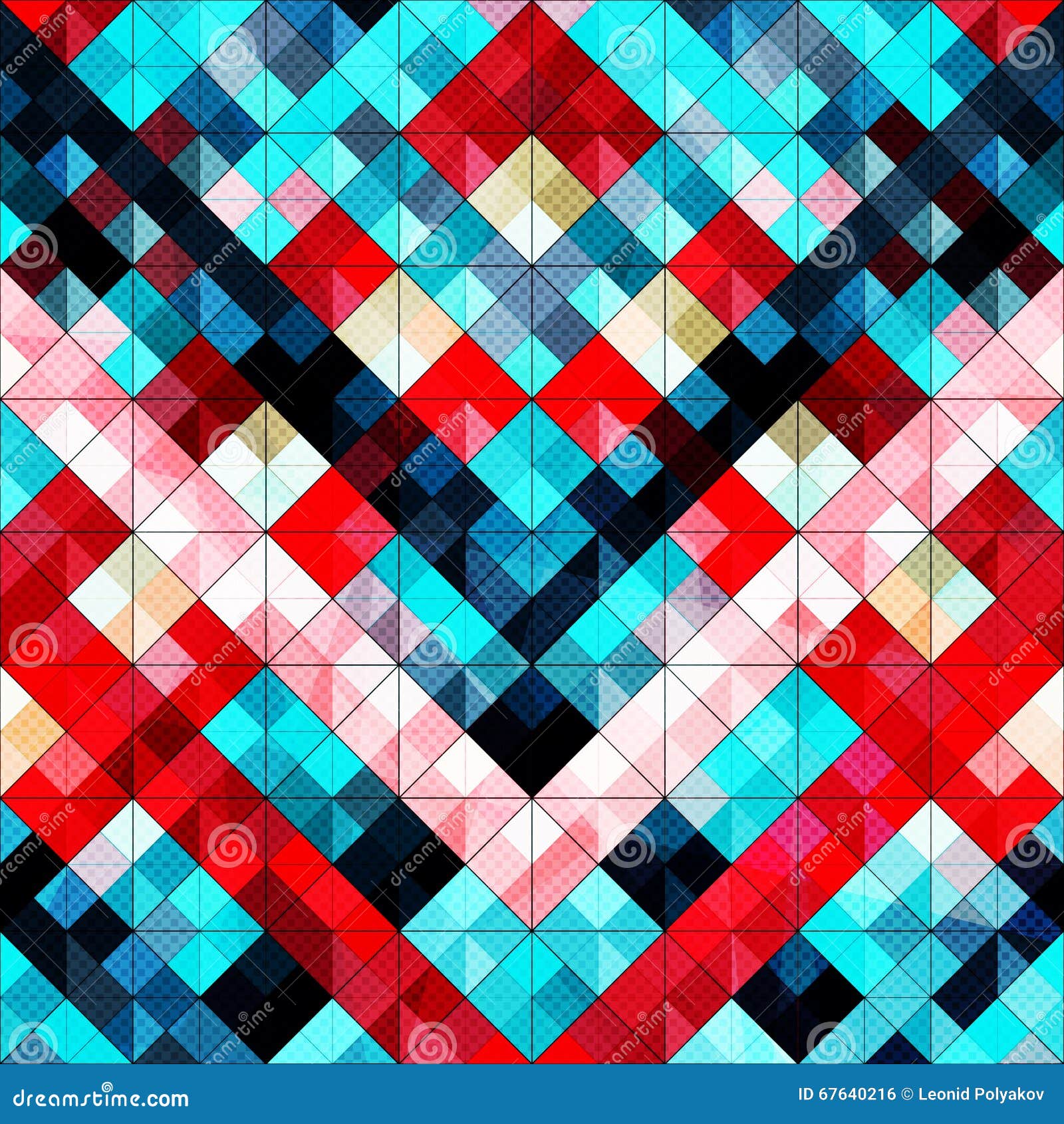 Small Colored Polygons Abstract Geometric Pattern Stock Vector ...