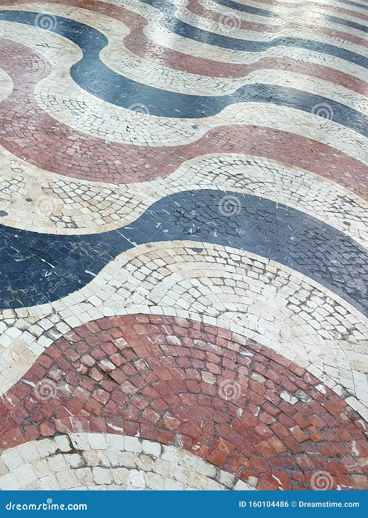 Small Colored Tiles Floor Forming Waves 2 Stock Photo - Image of scene ...