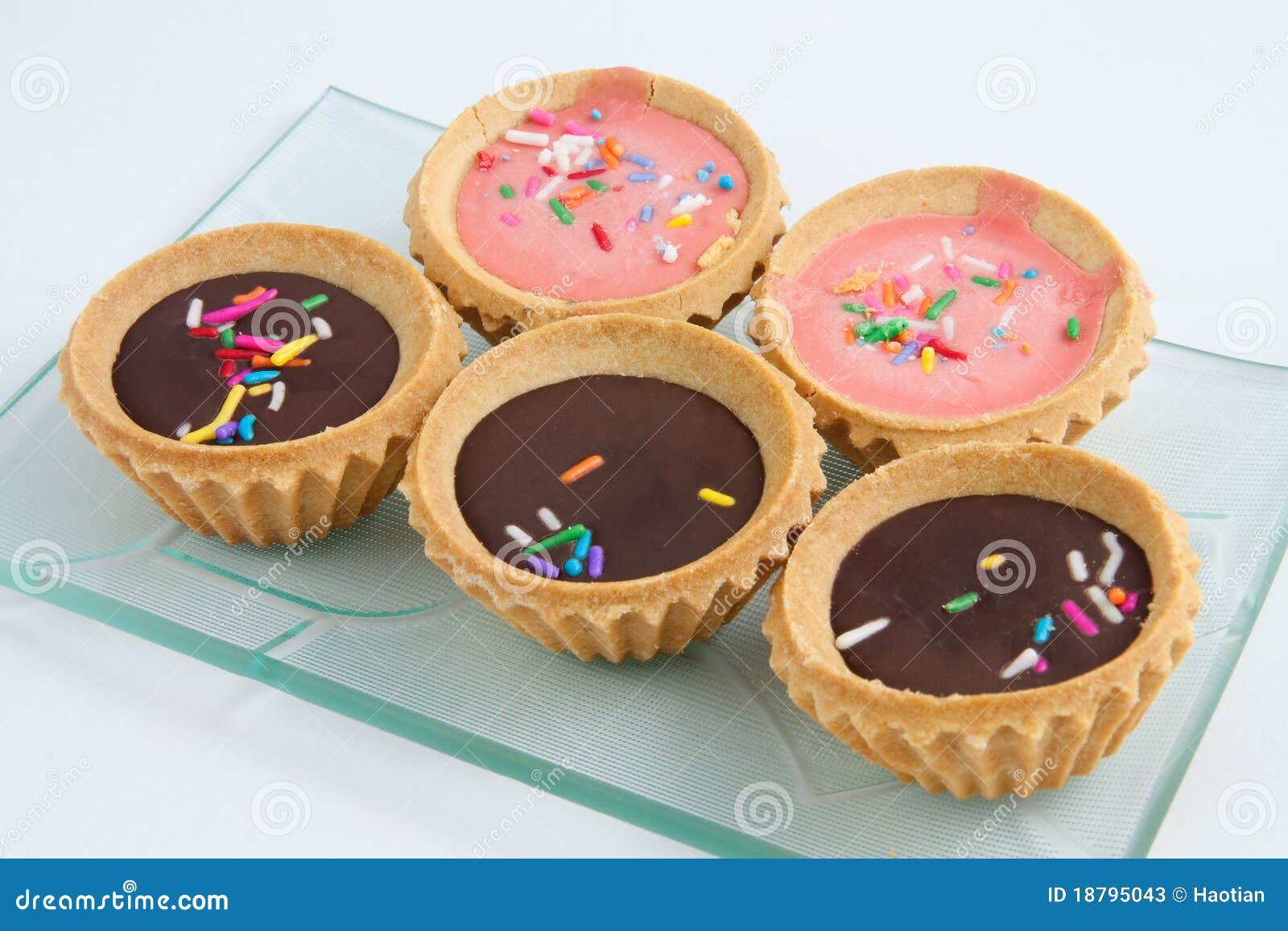 Small Colourful Tarts stock image. Image of chocolate - 18795043