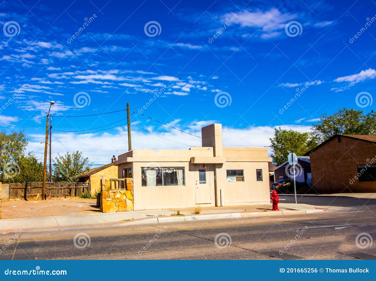 Small Commercial Building Abandoned in Depressed Area Stock Photo ...