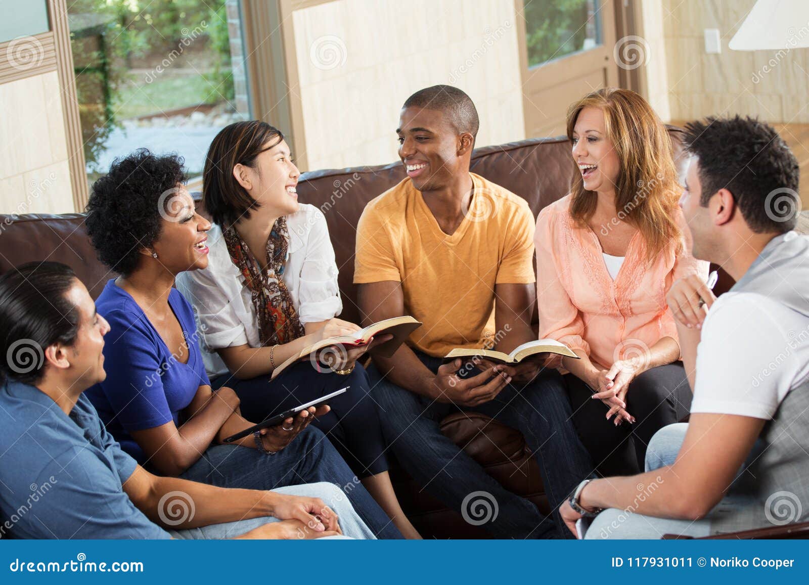 Small community group stock image. Image of reading - 117931011