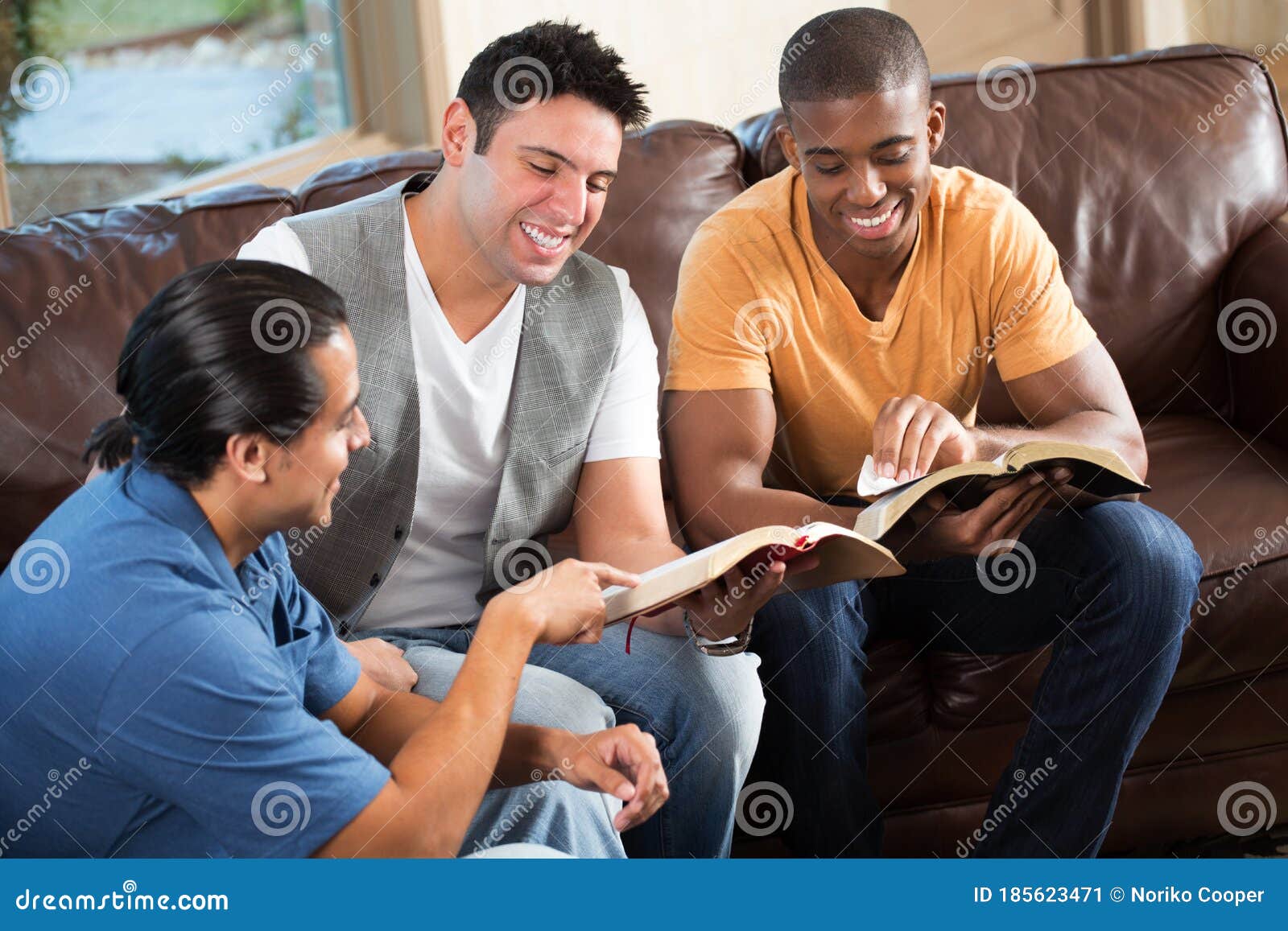 Small Community Group of Men. Stock Image - Image of bible, indoors ...