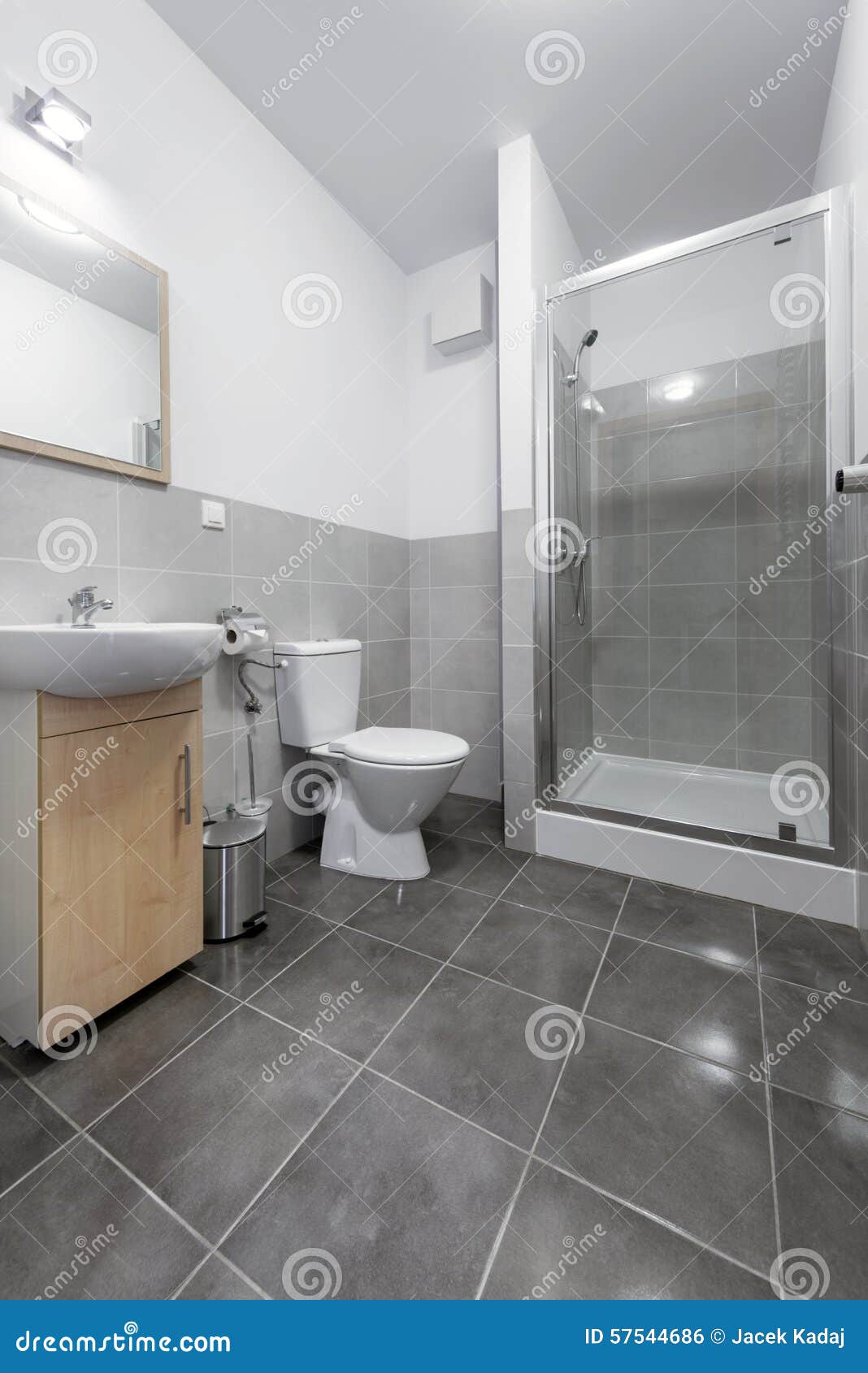 Small and Compact Interior Bathroom Design Stock Photo - Image of bath ...