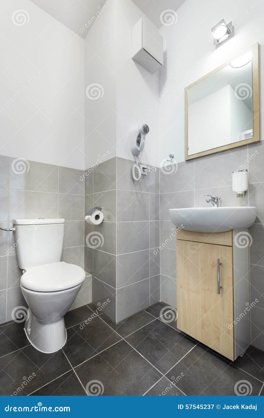 Small and Compact Interior Bathroom Design Stock Image - Image of bath ...