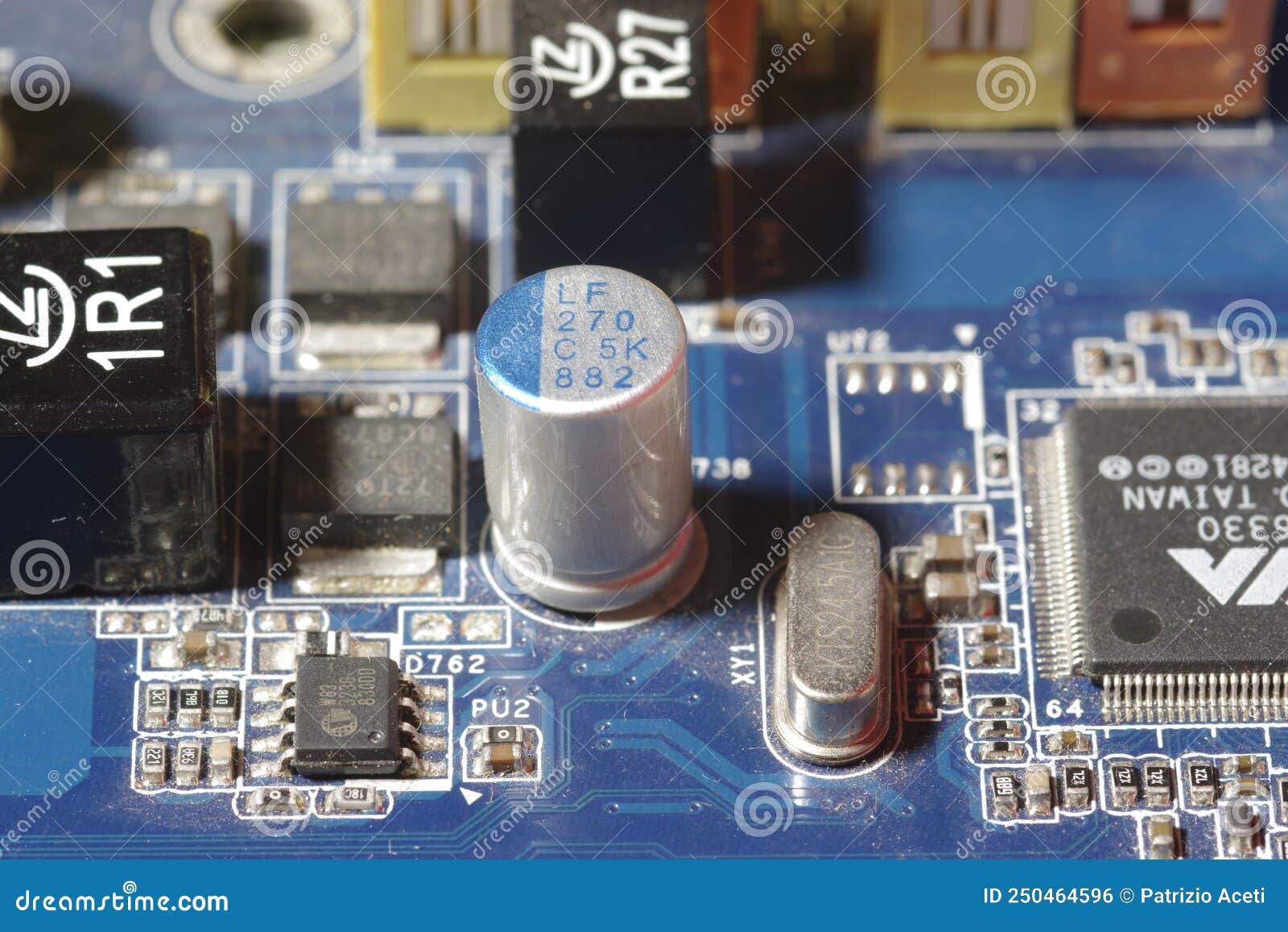 Small Components Personal Computer Motherboard Stock Photo - Image of ...
