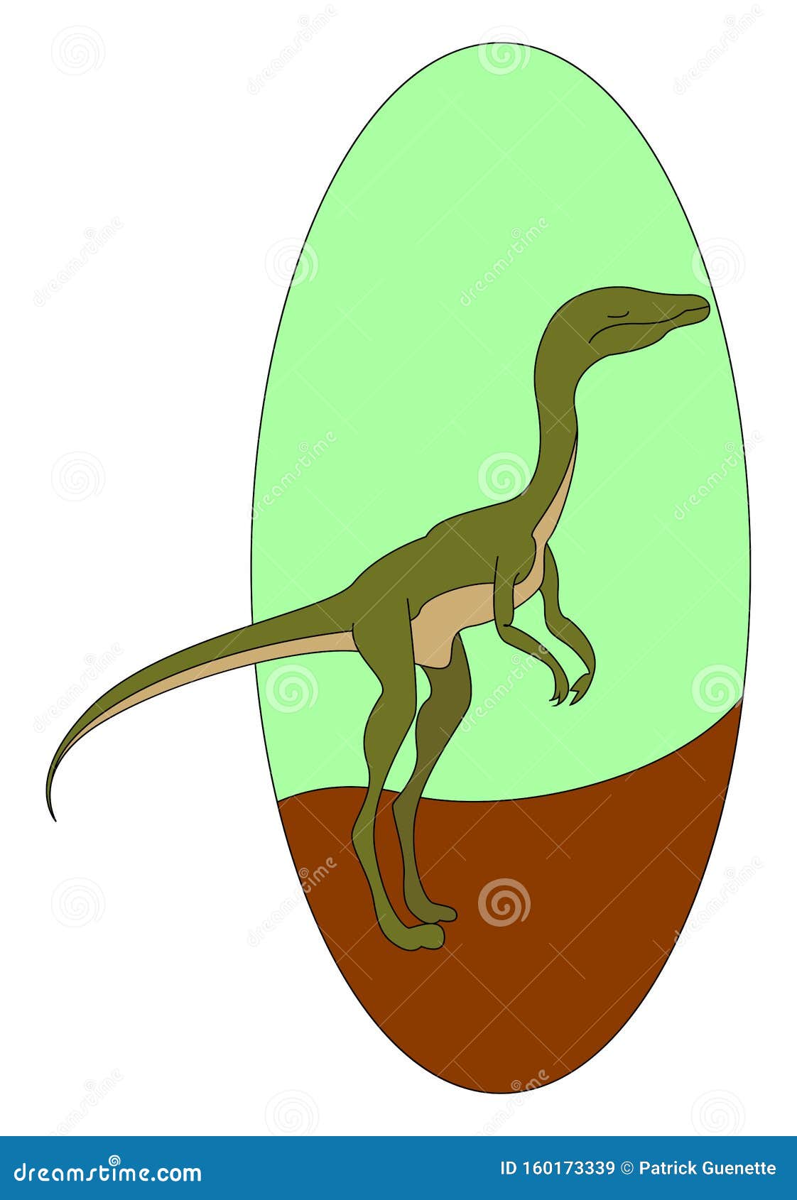 Small Compsognathus, Illustration, Vector Stock Vector - Illustration ...
