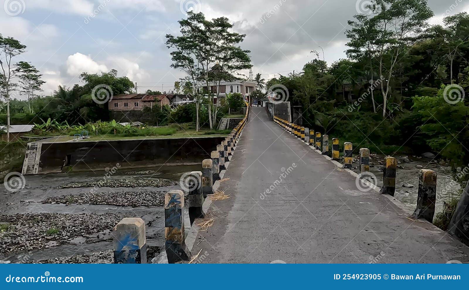 A Small Concrete Bridge that Crosses a River that is the Path of Cold ...