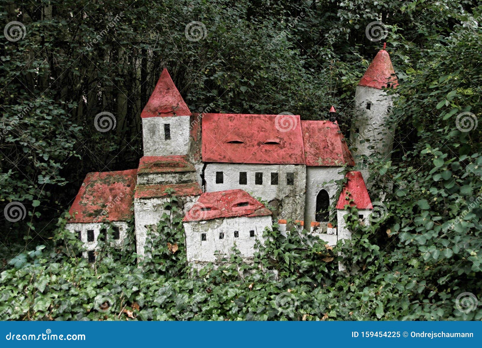 Small Concrete Model of Medieval Castle Stock Image - Image of history ...
