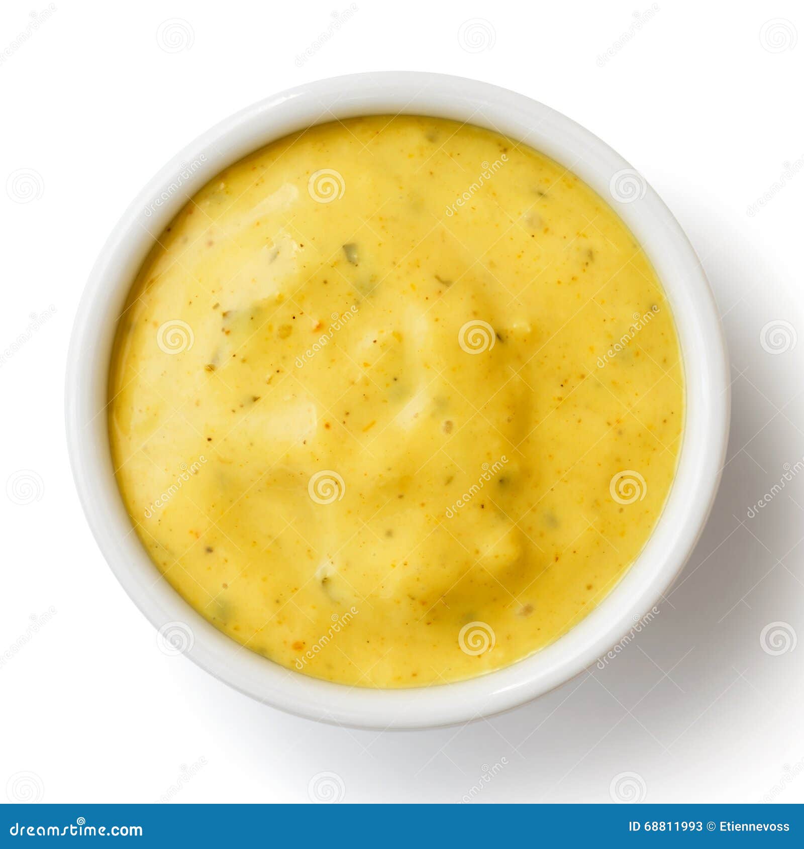 Small Condiment Bowl of Yellow Curry Sauce. from Above. Stock Image ...