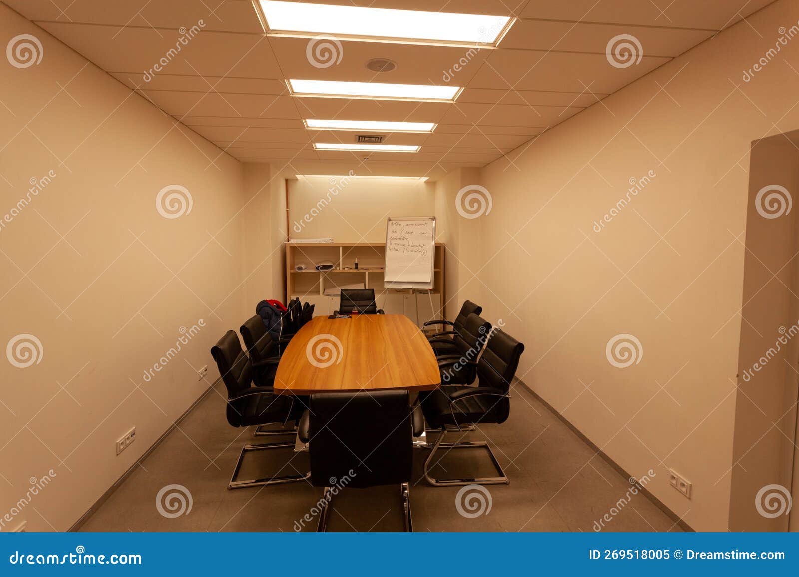 A Small Conference Room without Windows Stock Image - Image of business ...
