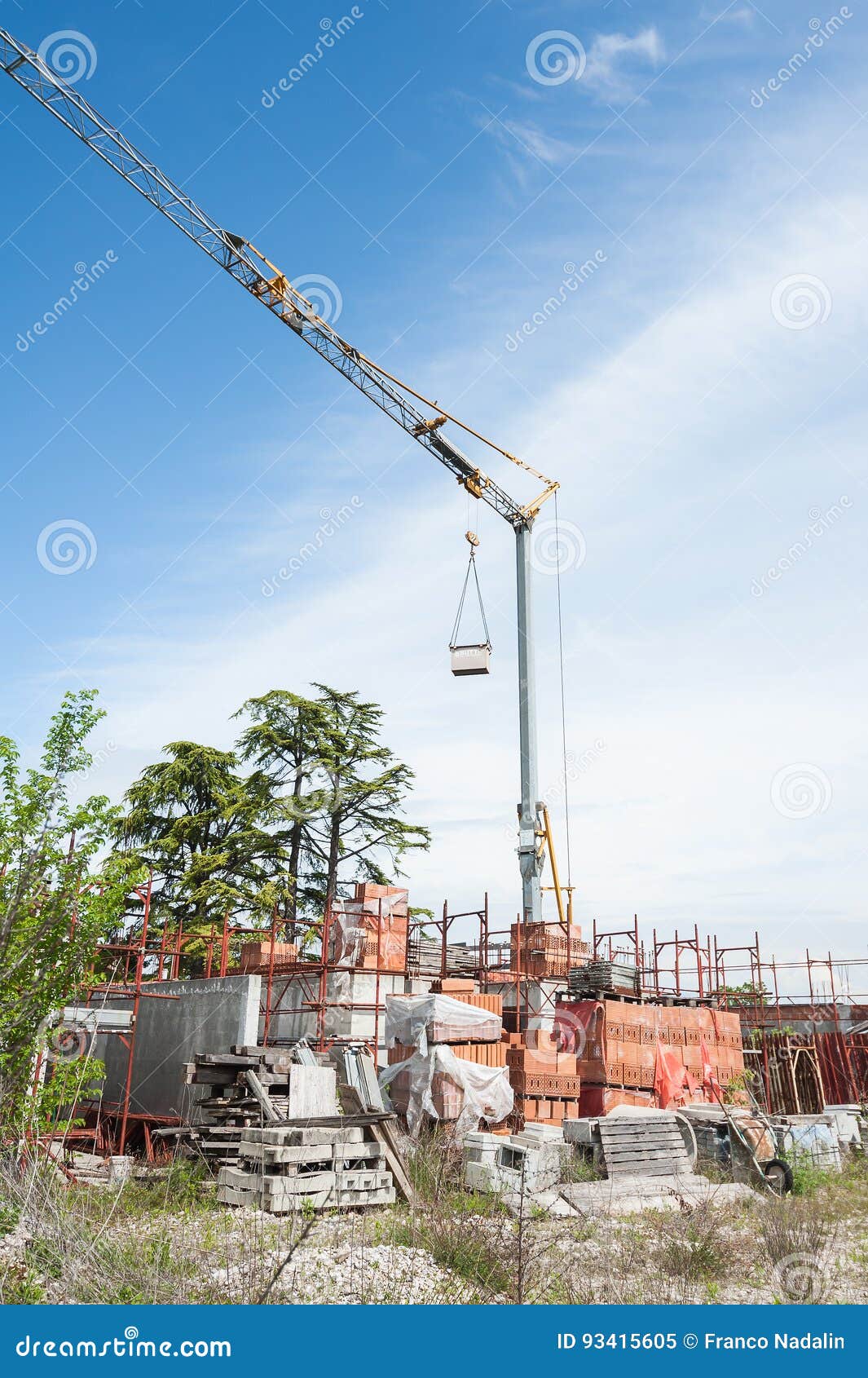 Small Construction Site with Houses Under Construction. Stock Image ...