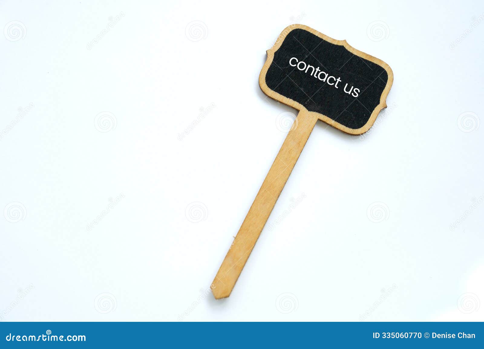 A Small CONTACT US Note on Blackboard Stock Photo - Image of mobile ...