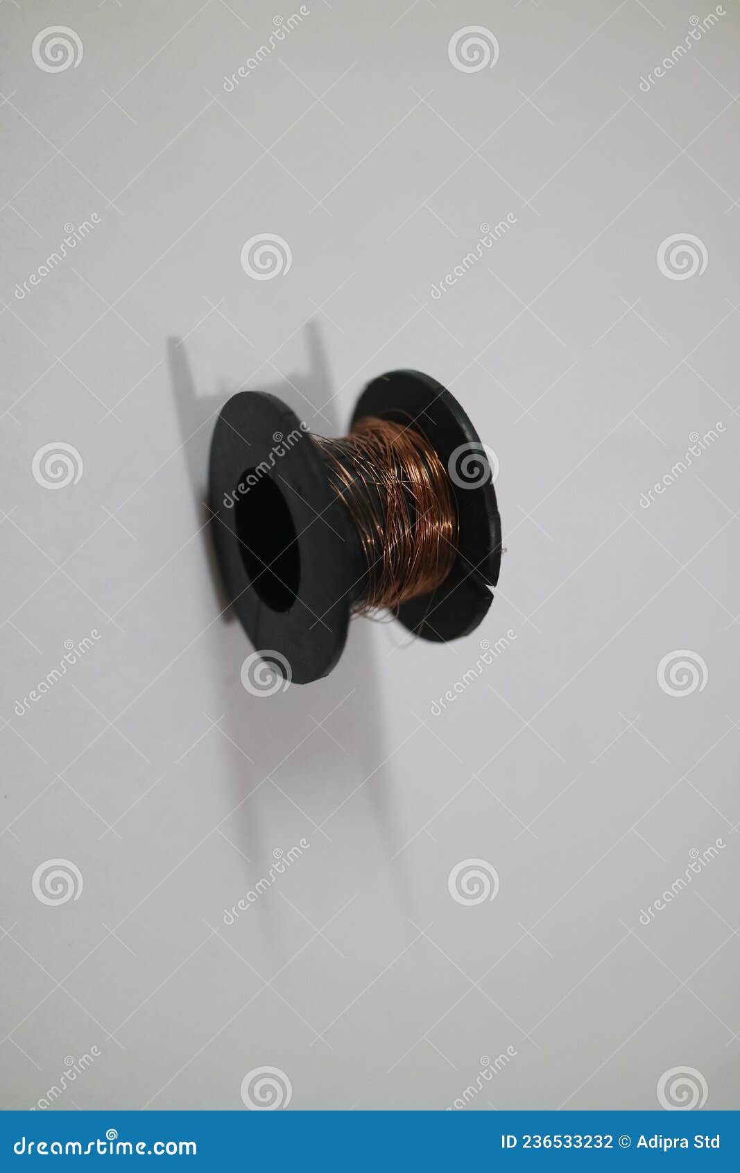 Small Copper Coil for Electronic Circuit Stock Photo - Image of cable ...