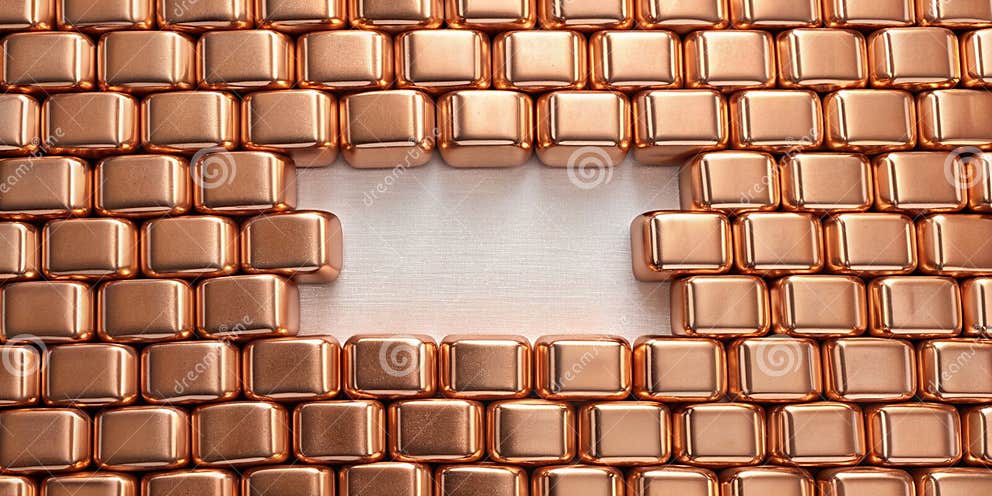Small Copper Ingots in a Ramdom Pattern AI-Created Content Stock ...