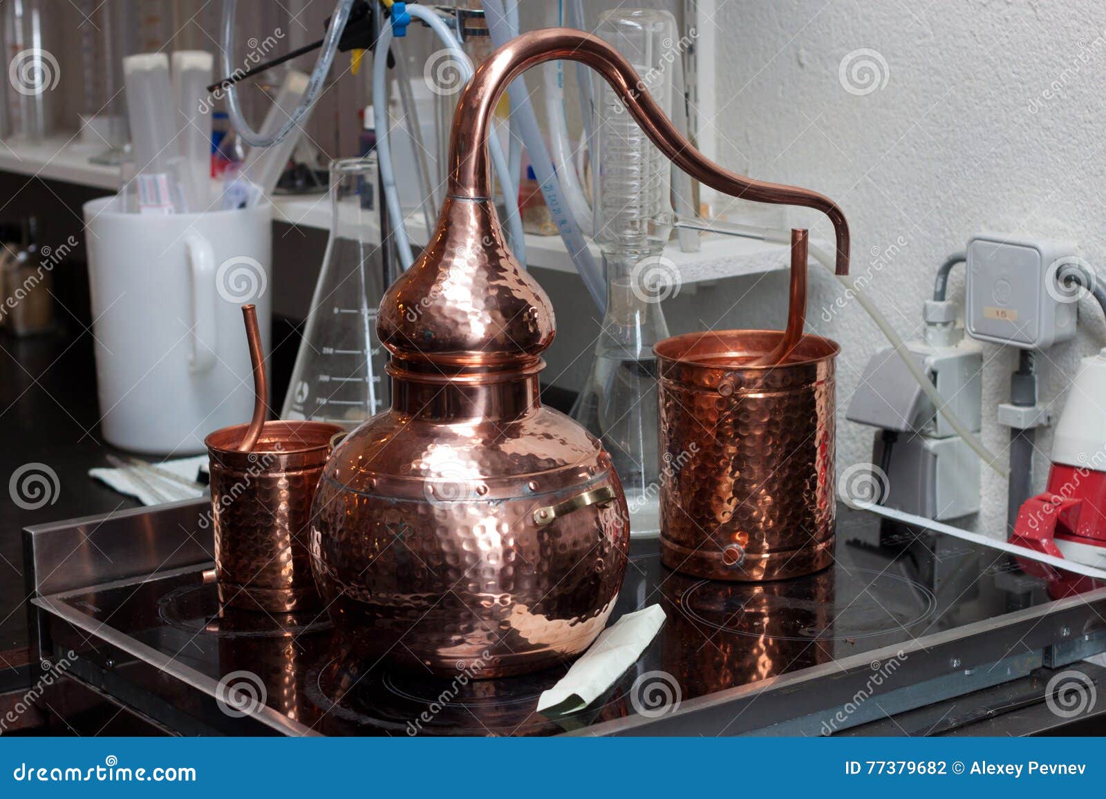 Small Copper Tank for Distillation Stock Photo - Image of fermentation ...