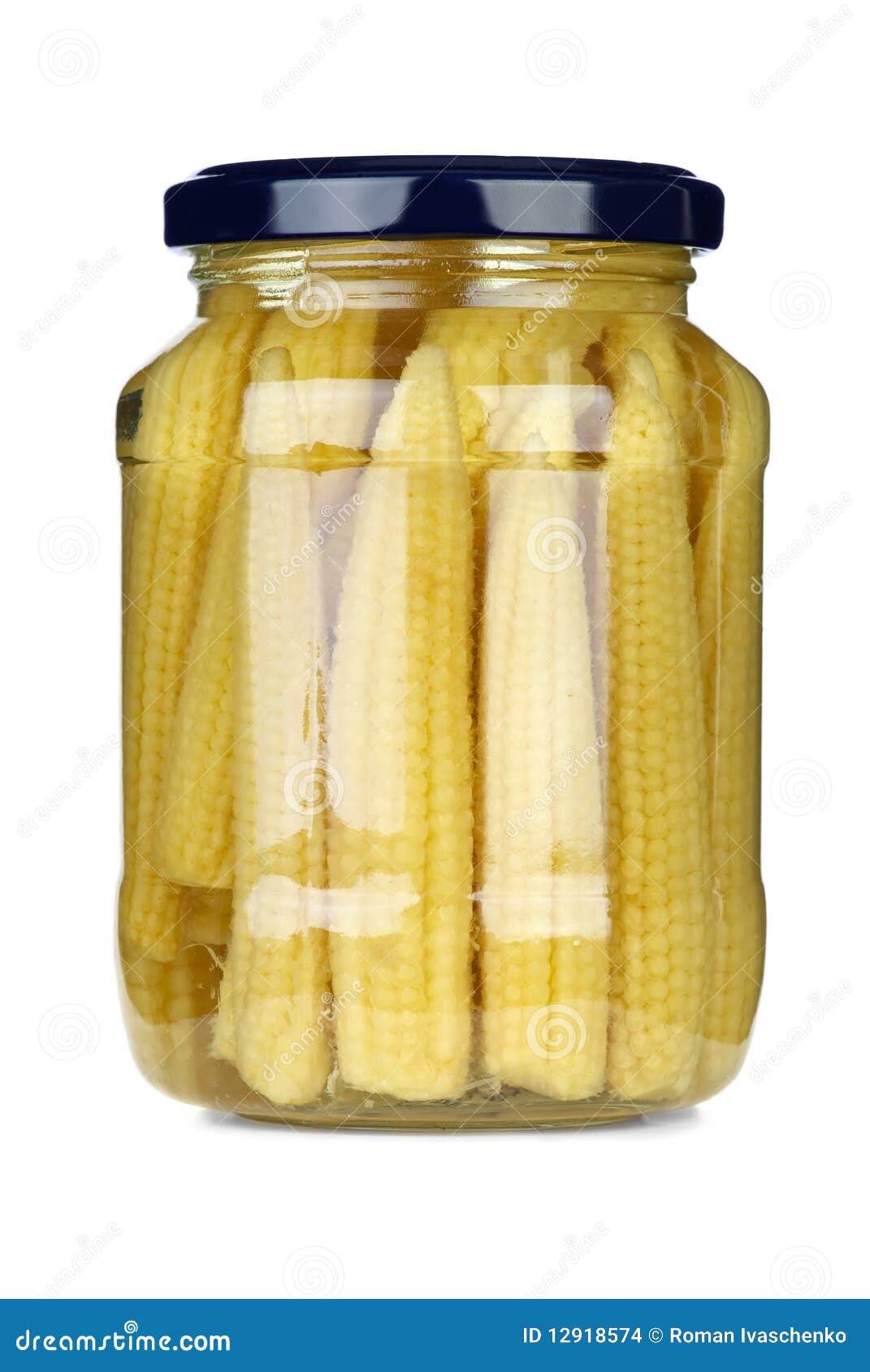 Small Corn Ears Conserved in Glass Jar Stock Photo - Image of vegetable ...