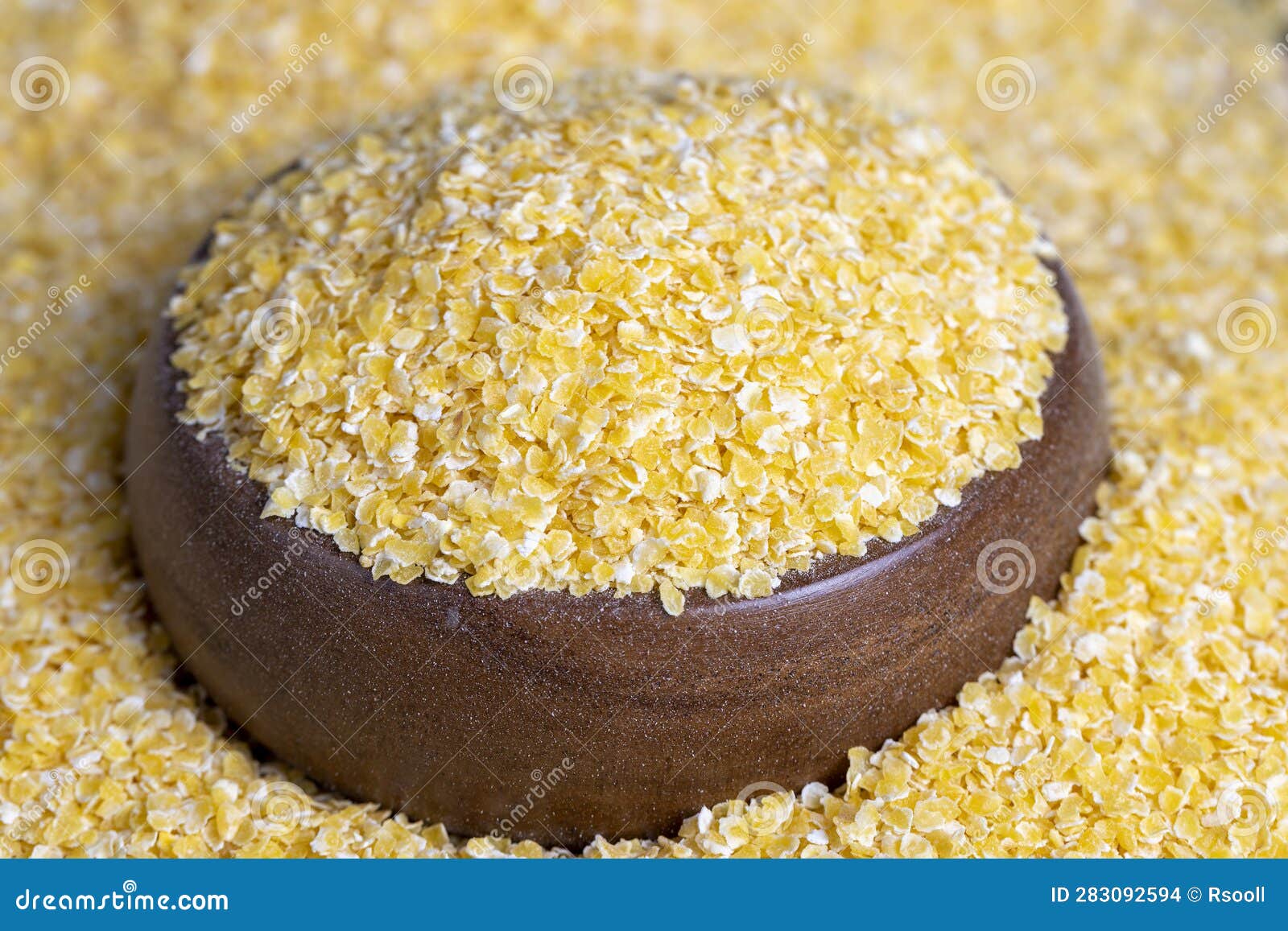 Small Corn Flakes for Making Porridge Stock Photo - Image of groats ...