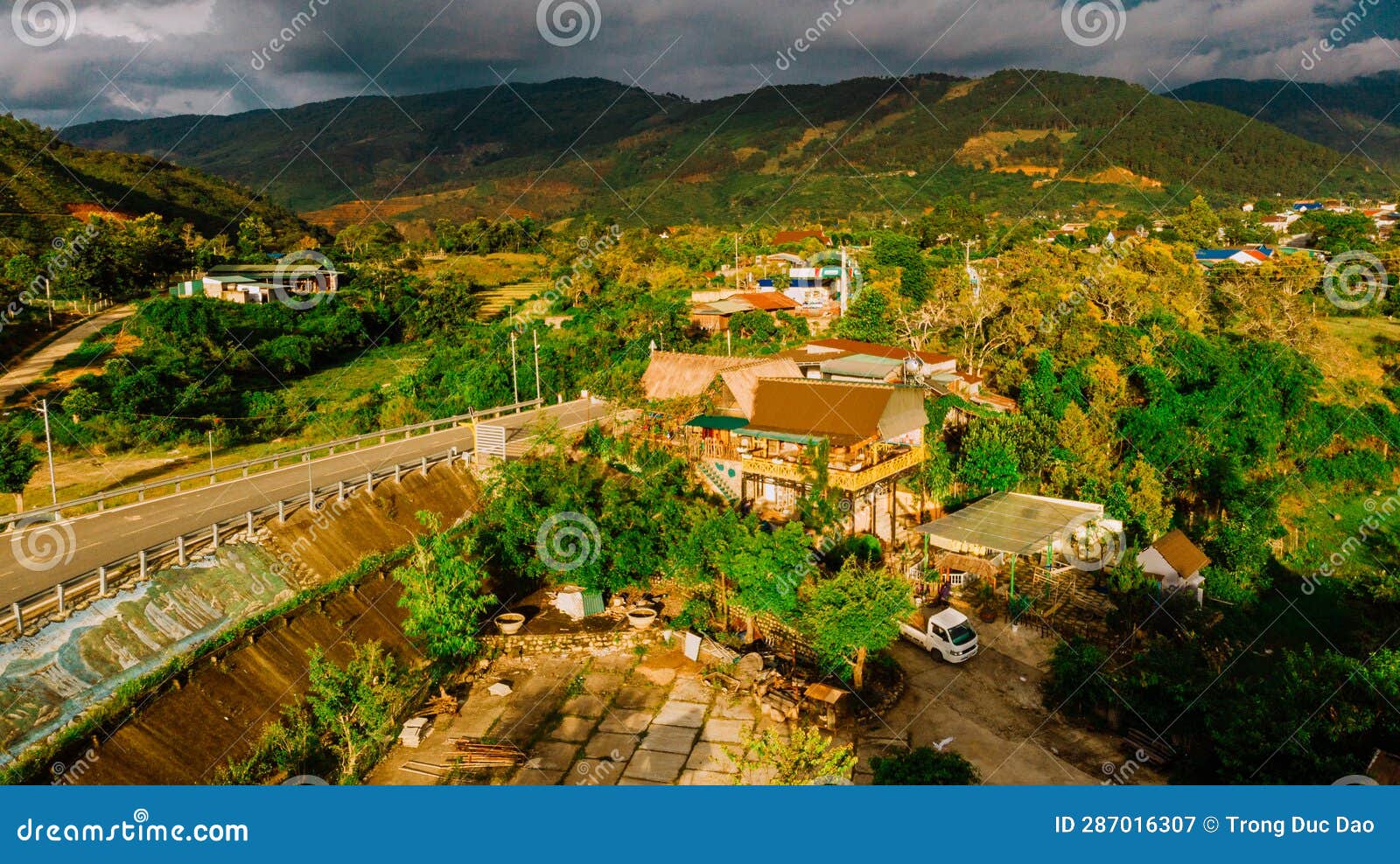 A Small Corner of the Bridge in Dam Rong District Stock Image - Image ...