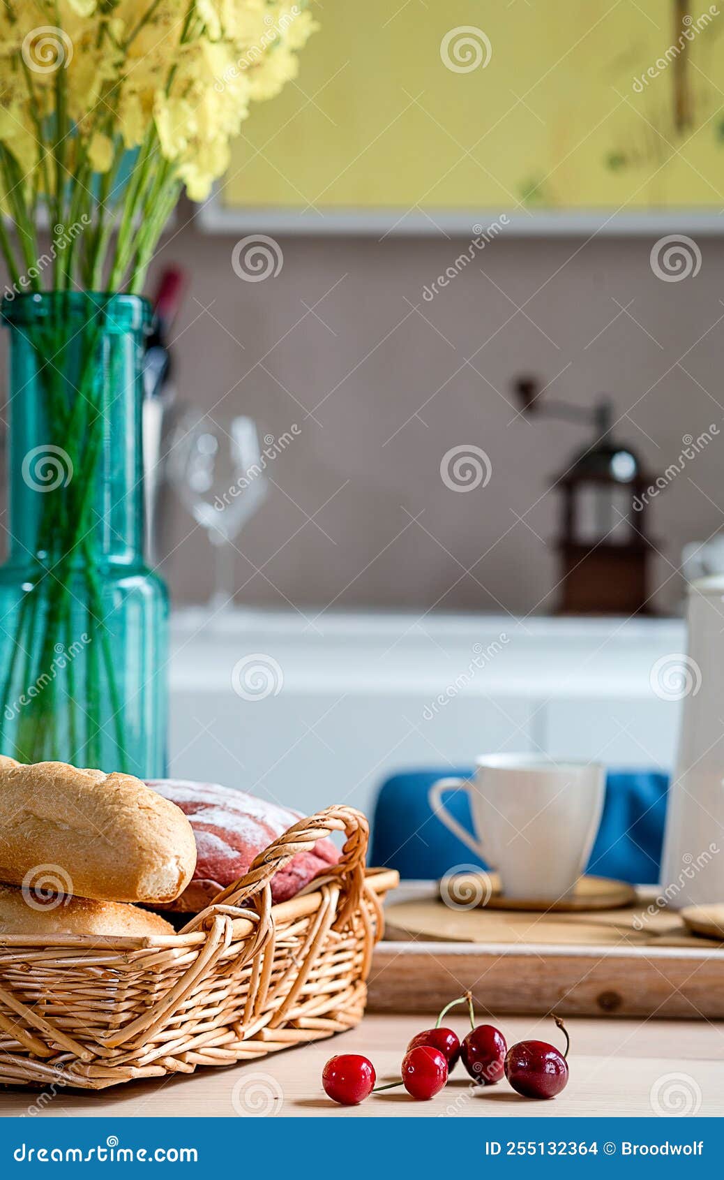 A Small Corner in the Kitchen Stock Photo - Image of pseudocerasus ...