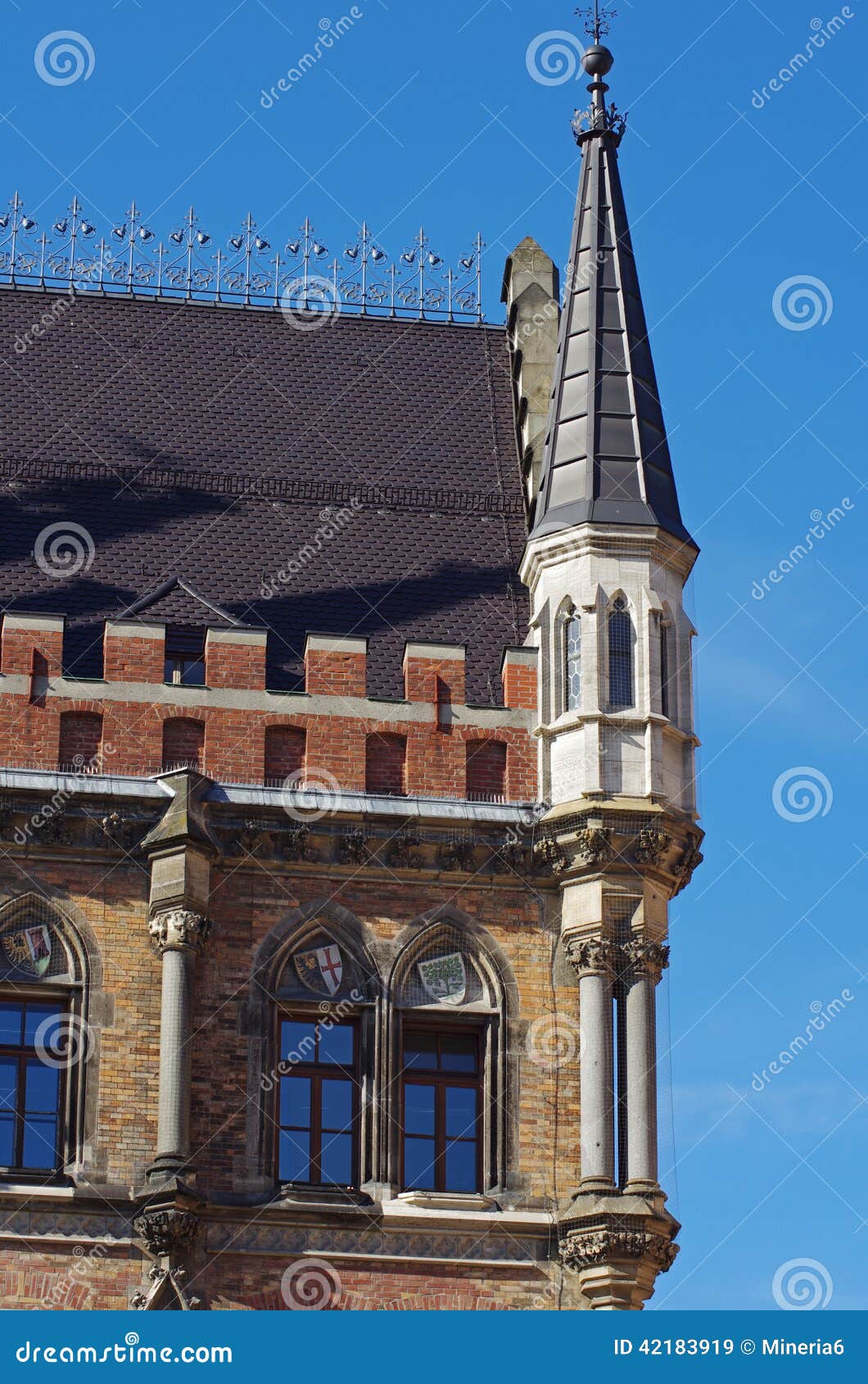 Small corner tower stock image. Image of arquitectonique - 42183919