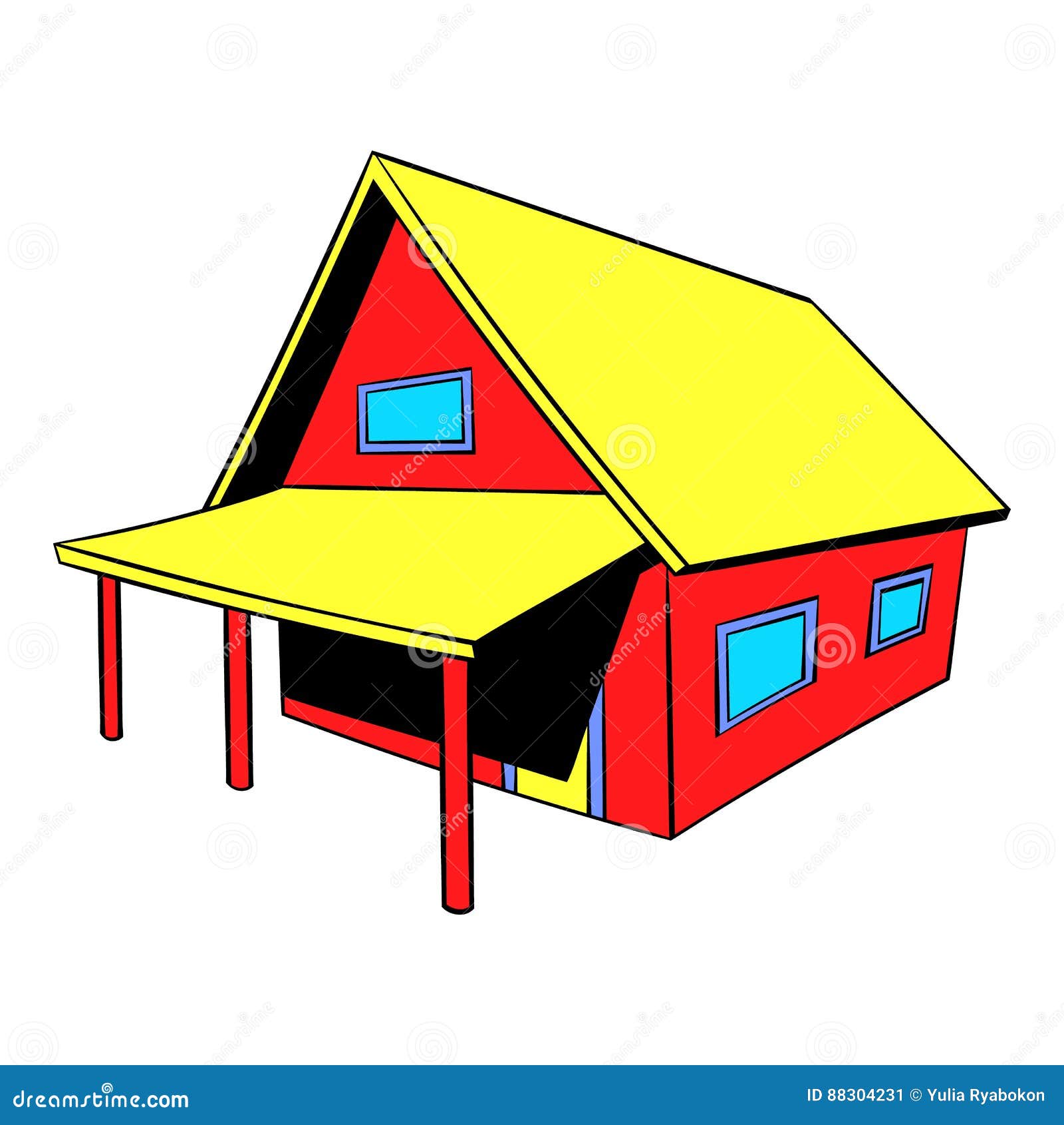 Small Cottage Icon, Icon Cartoon Stock Vector - Illustration of family ...