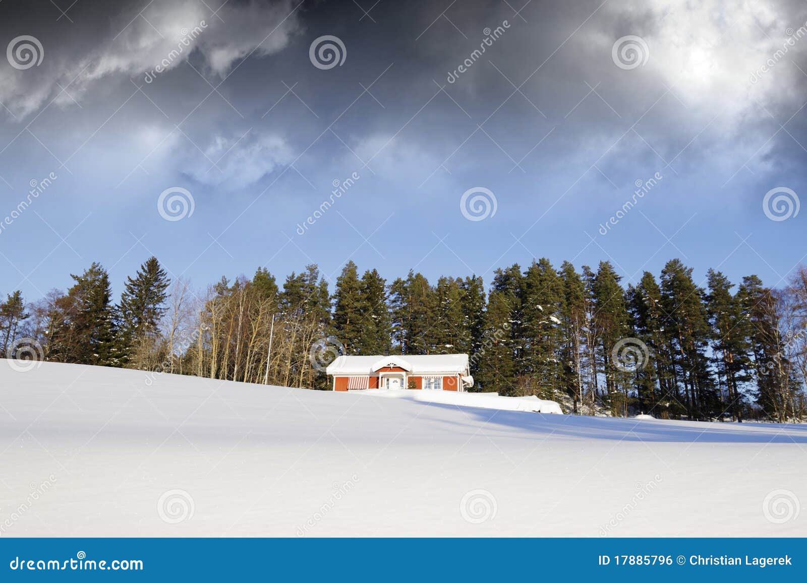 Small cottage and winter stock photo. Image of cold, scape - 17885796