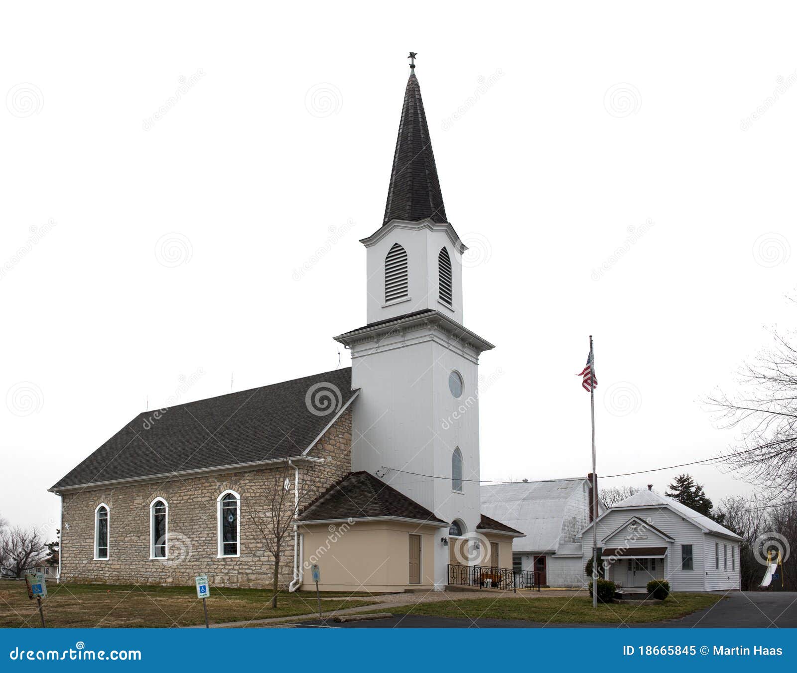 Small country church stock image. Image of slide, steeple - 18665845