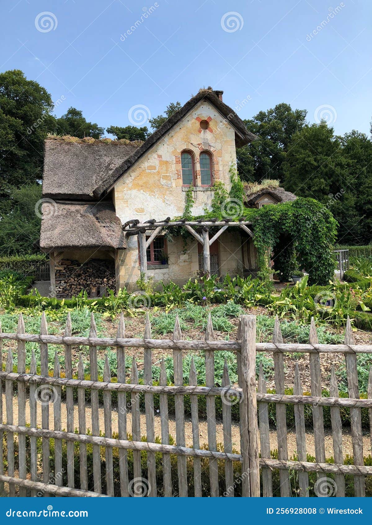 Small Countryside House with a Yard Stock Photo - Image of rural ...