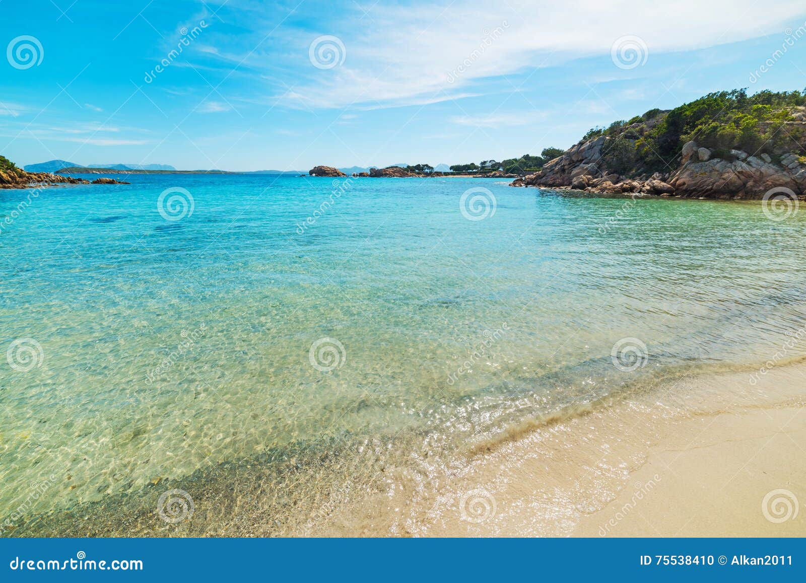 Small Cove in Costa Smeralda Stock Photo - Image of bush, beach: 75538410