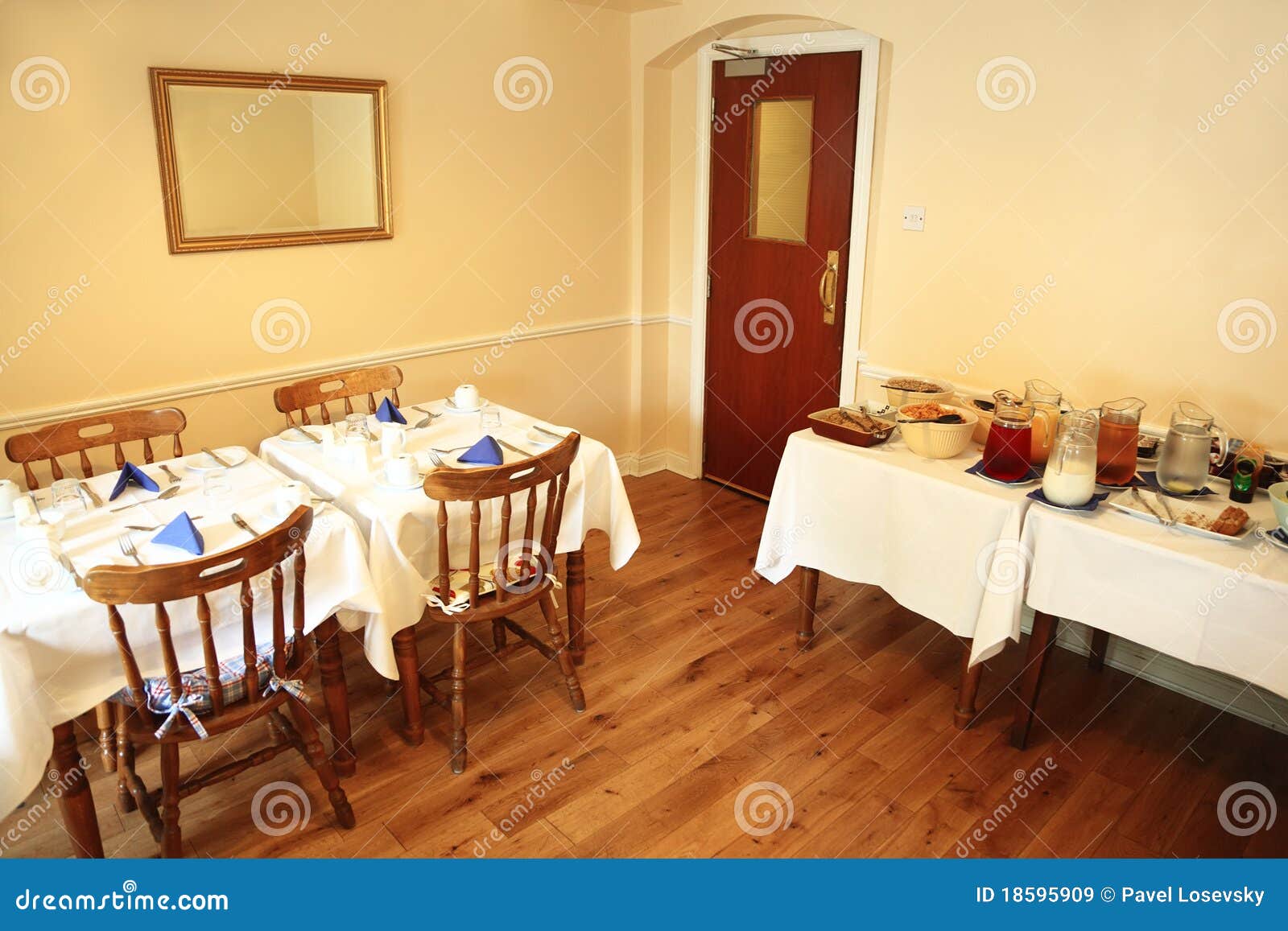 Small, Cozy Restaurant with Food on Table Stock Image - Image of couch ...