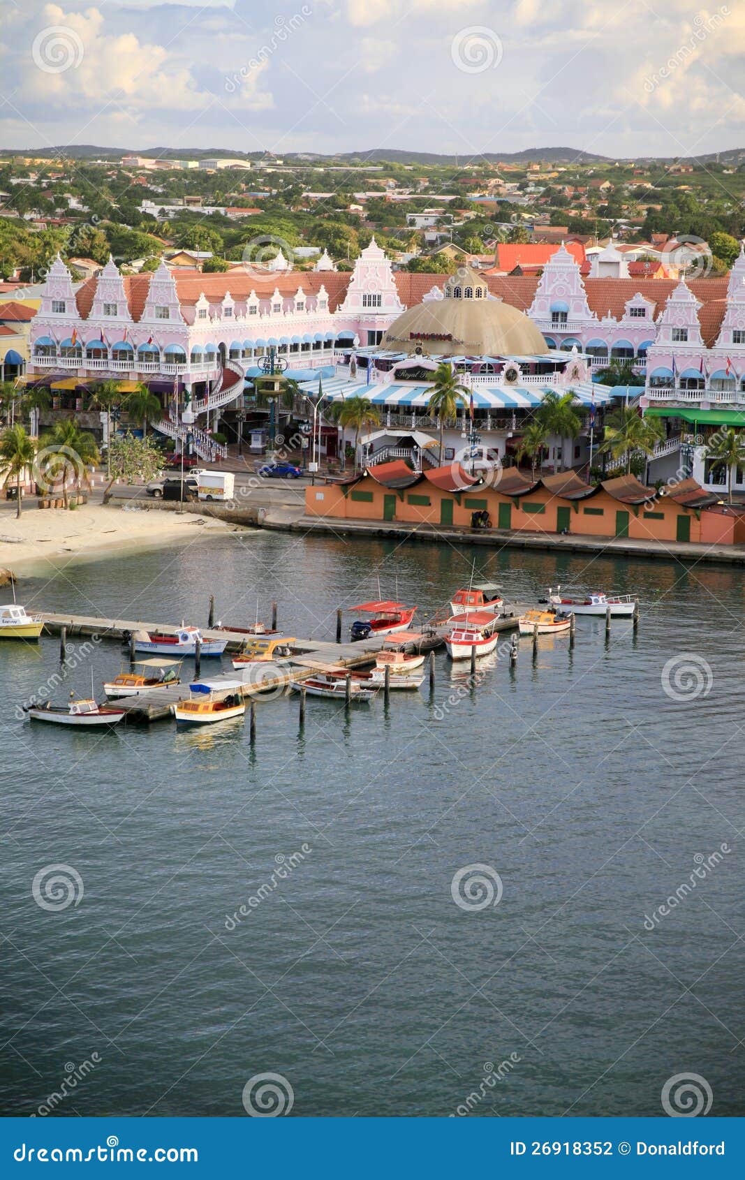 Small Craft Harbor of Oranjestad, Aruba Editorial Photography - Image ...