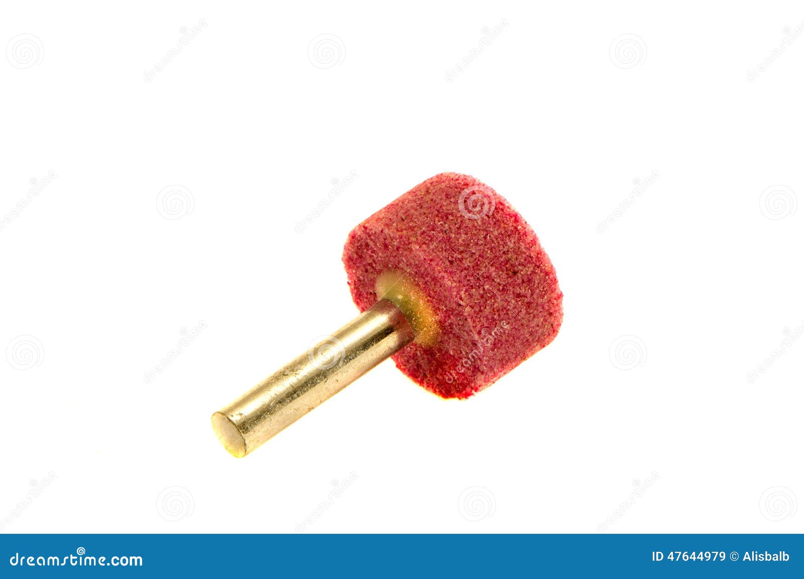 Small Craft Pink Grinder Stone Tool Isolated on White Stock Image ...