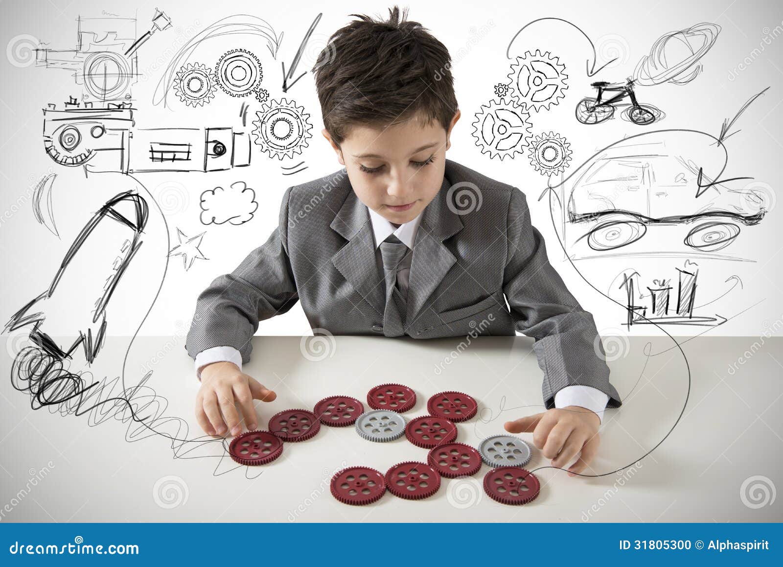 Small creative engineer stock photo. Image of gearwheel - 31805300