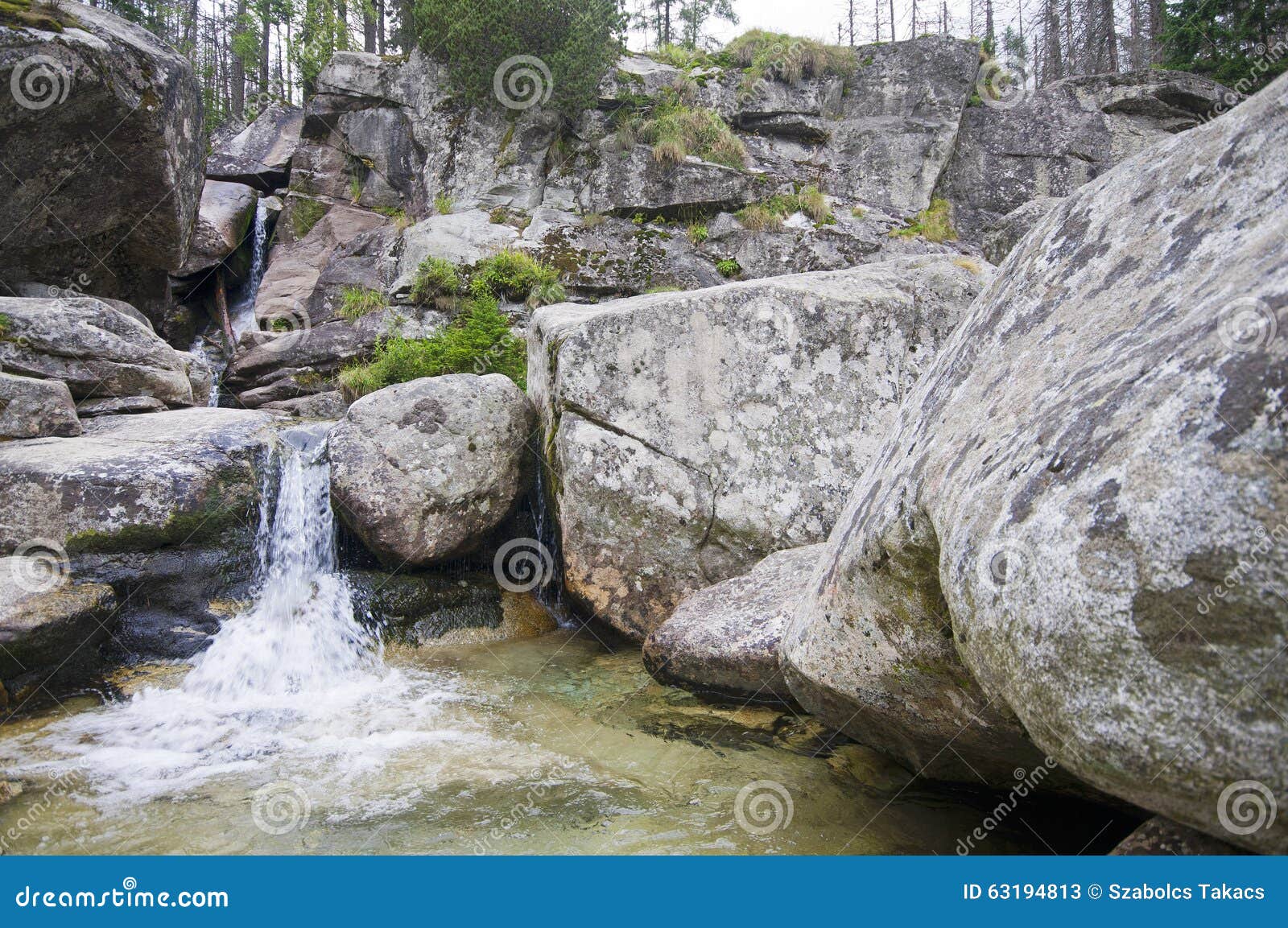 Small Creek Stream and Waterfall Stock Image - Image of outdoors ...