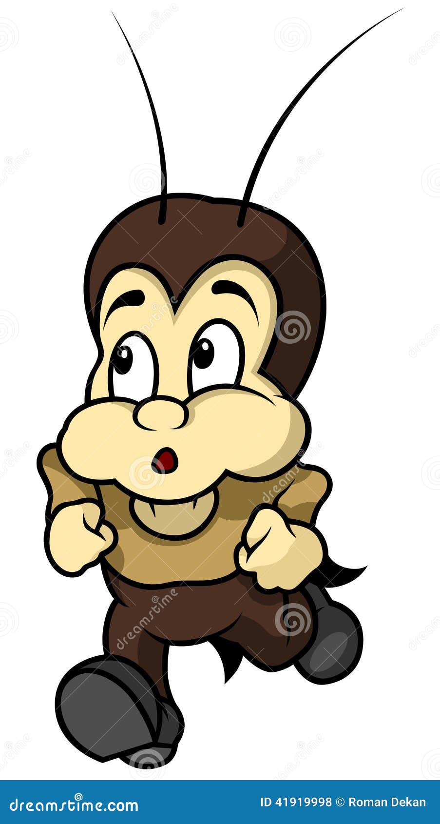 Small Cricket Running stock vector. Illustration of running - 41919998