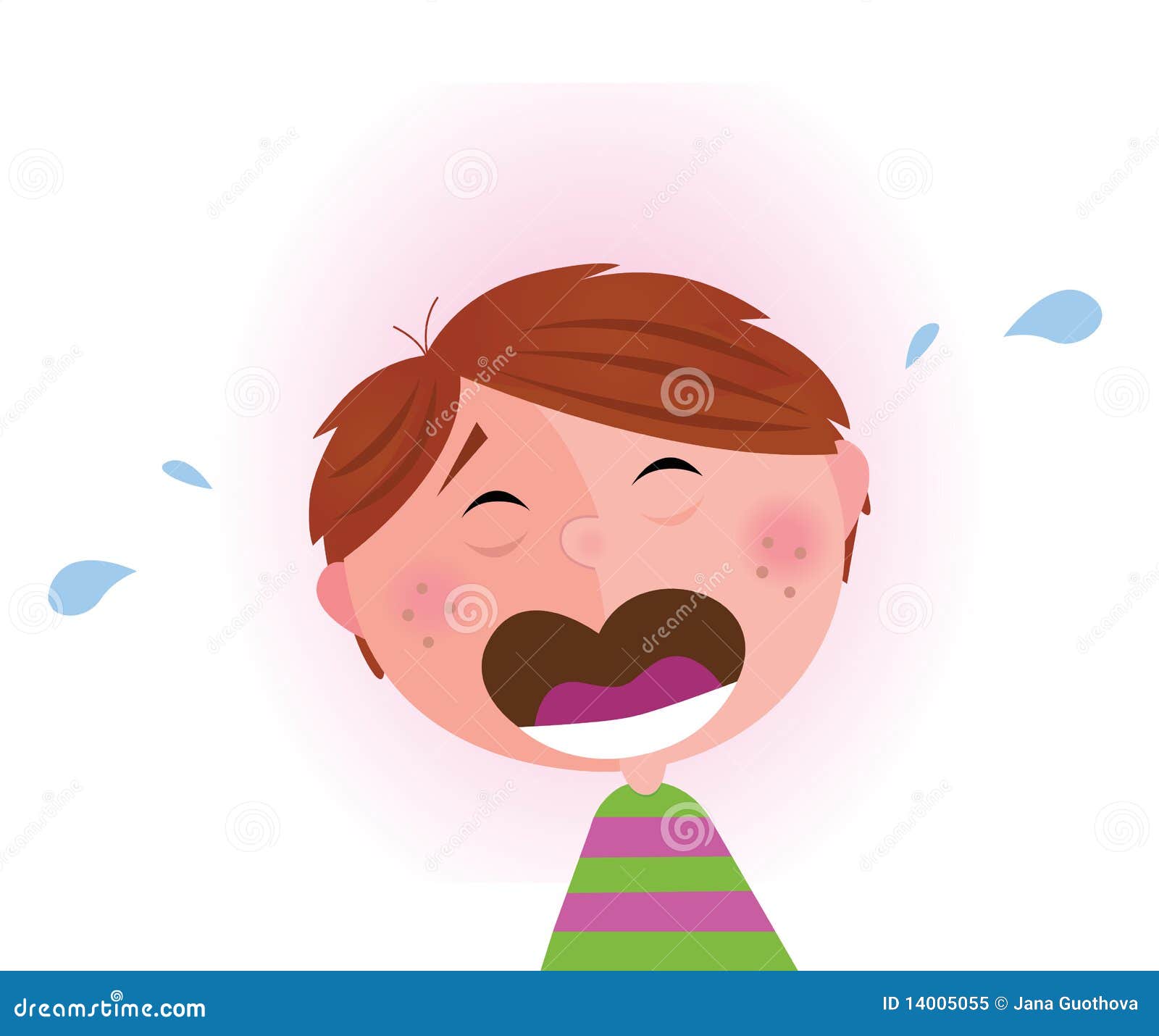 Small crying boy stock vector. Illustration of clip, action - 14005055