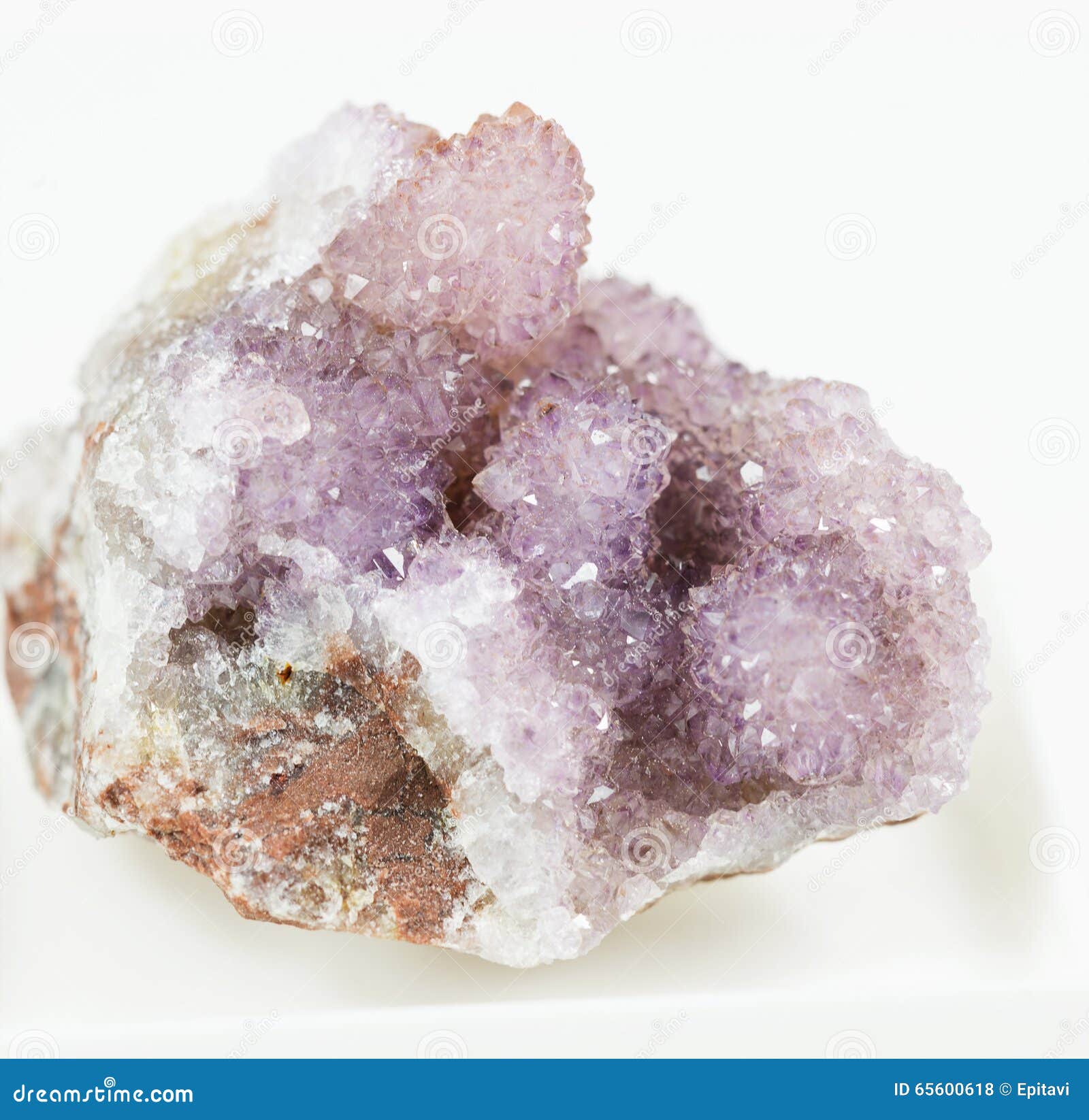 Small Crystals of Amethyst on the Matrix Stock Photo - Image of magical ...