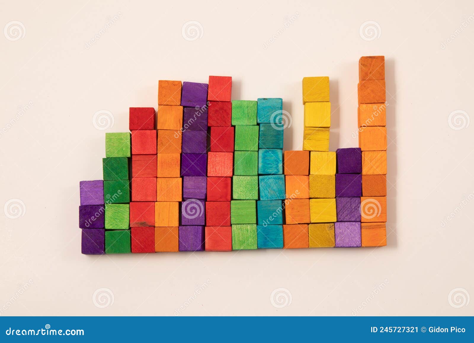 Small Cubes in Different Colors on a White Background Using in ...