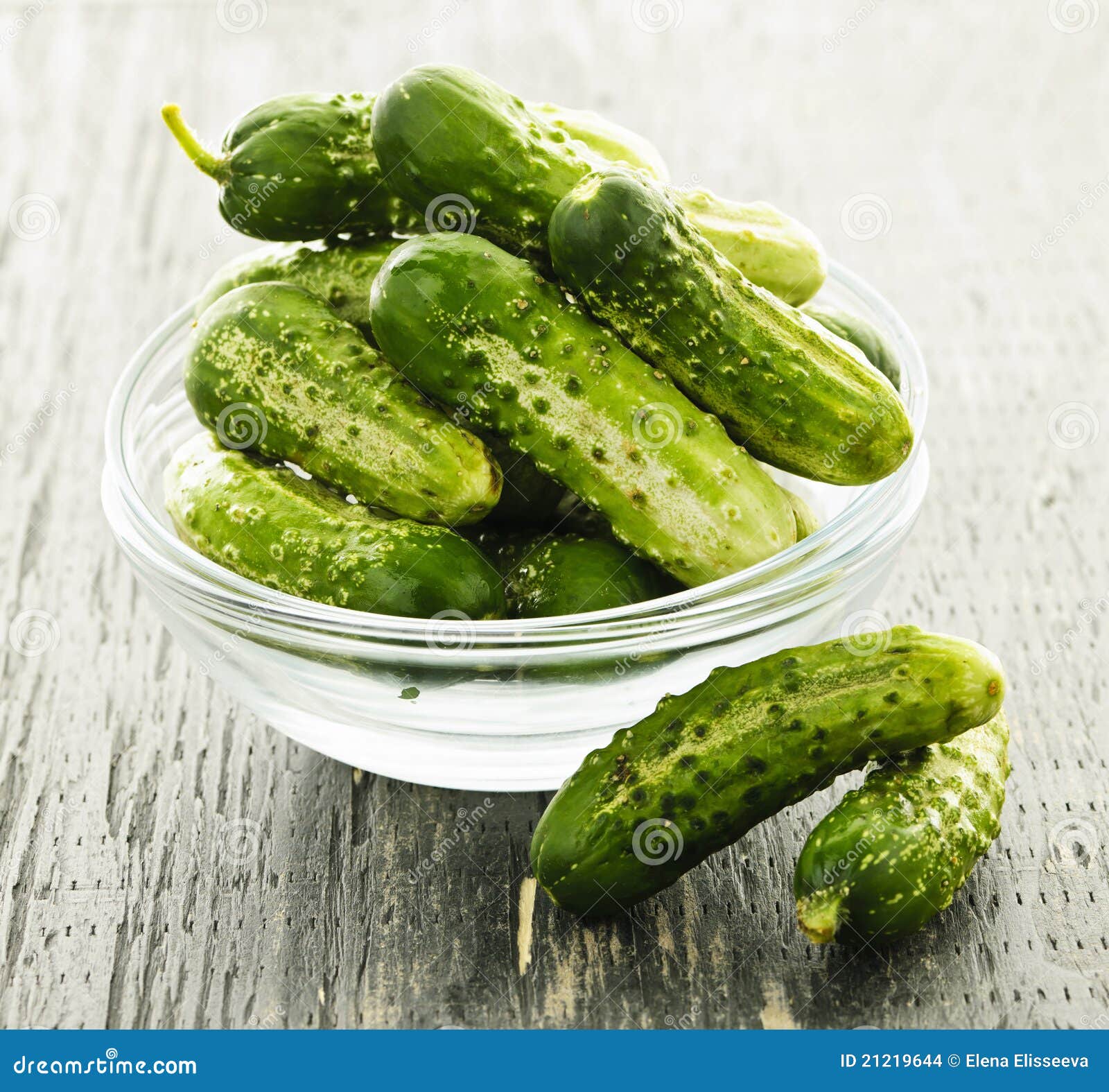 Small cucumbers in bowl stock photo. Image of health - 21219644