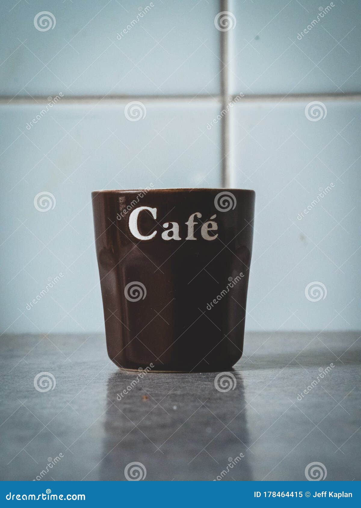 A small cup of coffee stock image. Image of mountains - 178464415