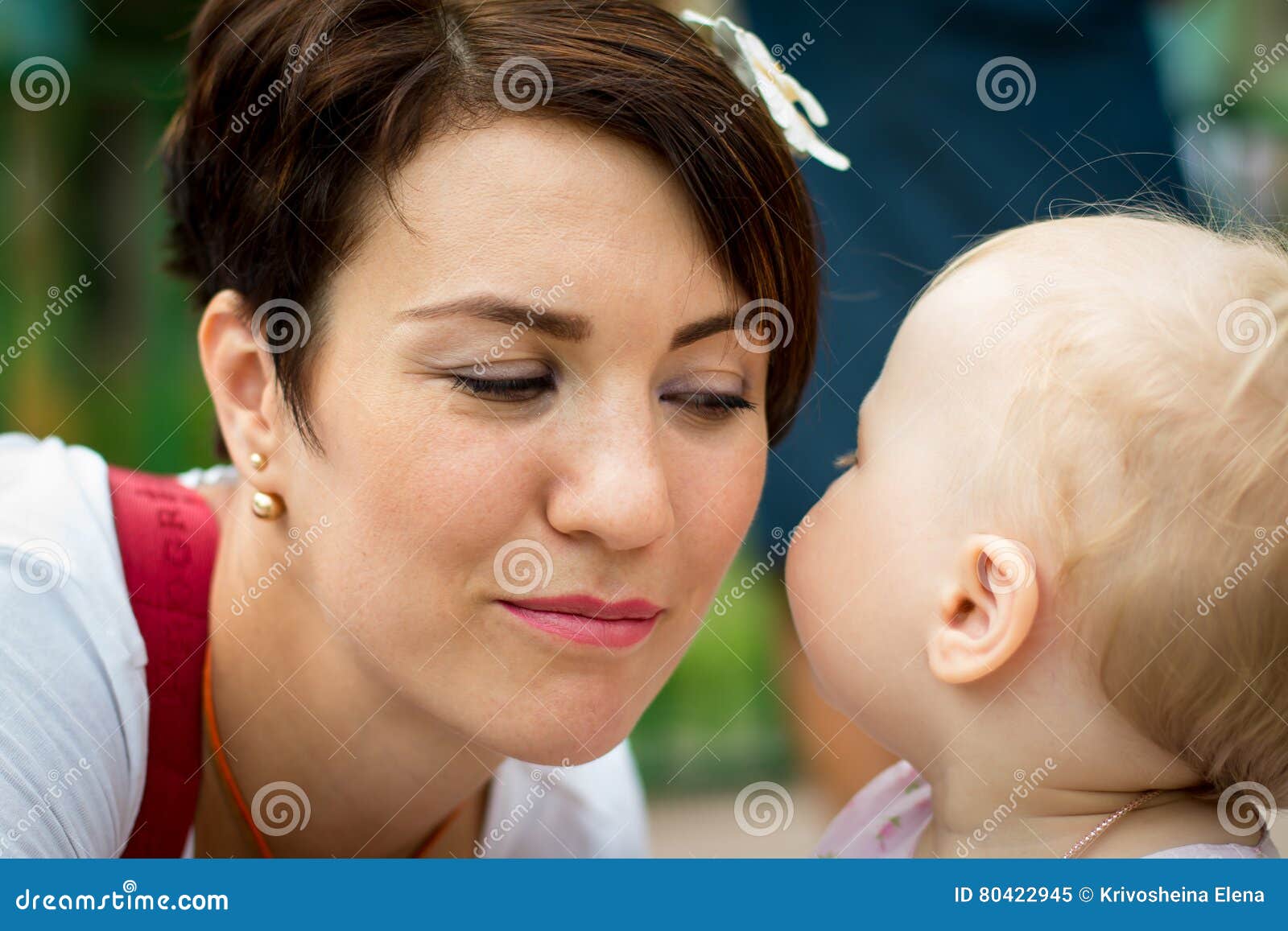Small Cute Baby and Nice Mom Stock Image - Image of care, holidays ...