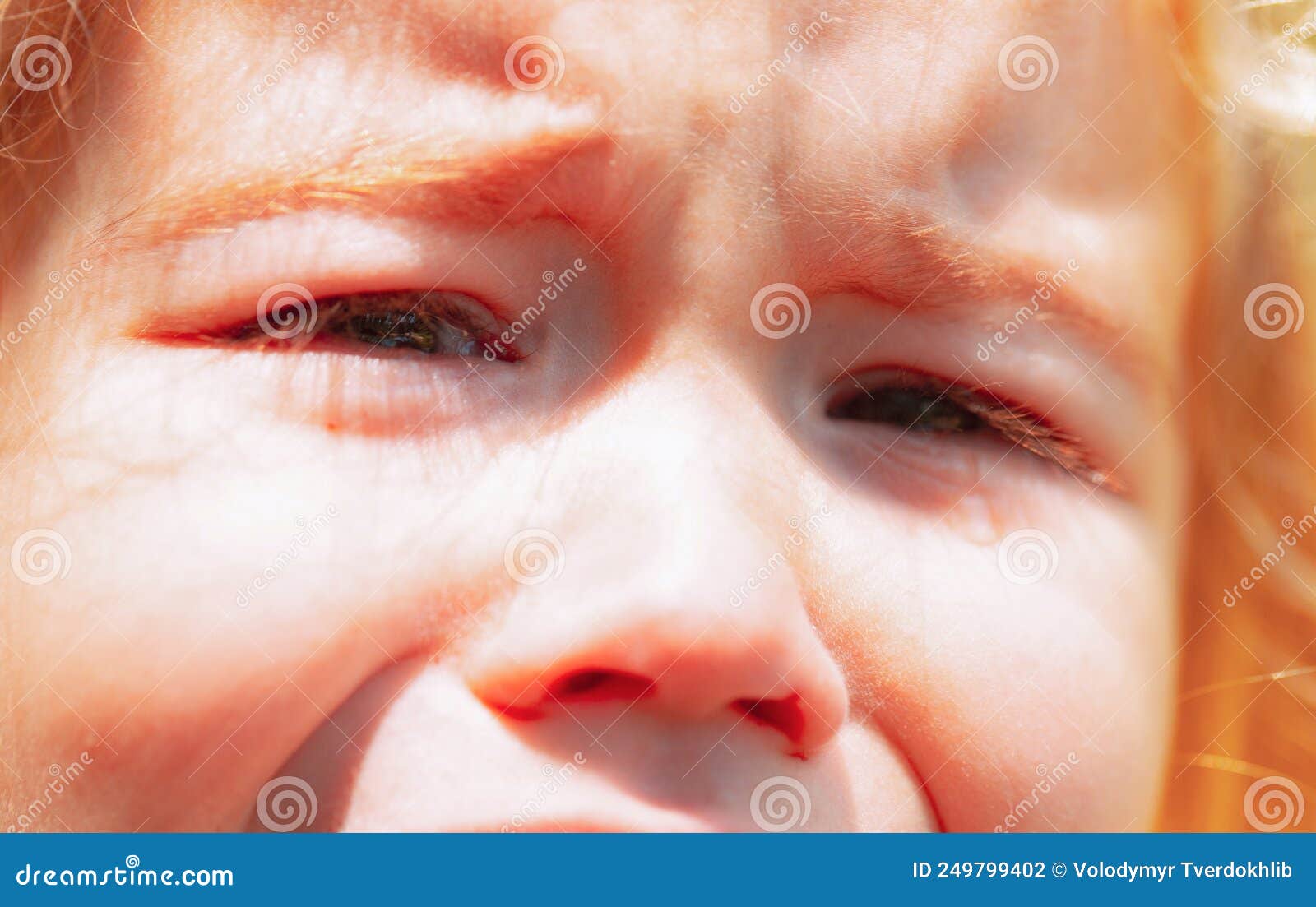 Small Cute Girl is Crying. Sad Child. Stock Photo - Image of activity ...