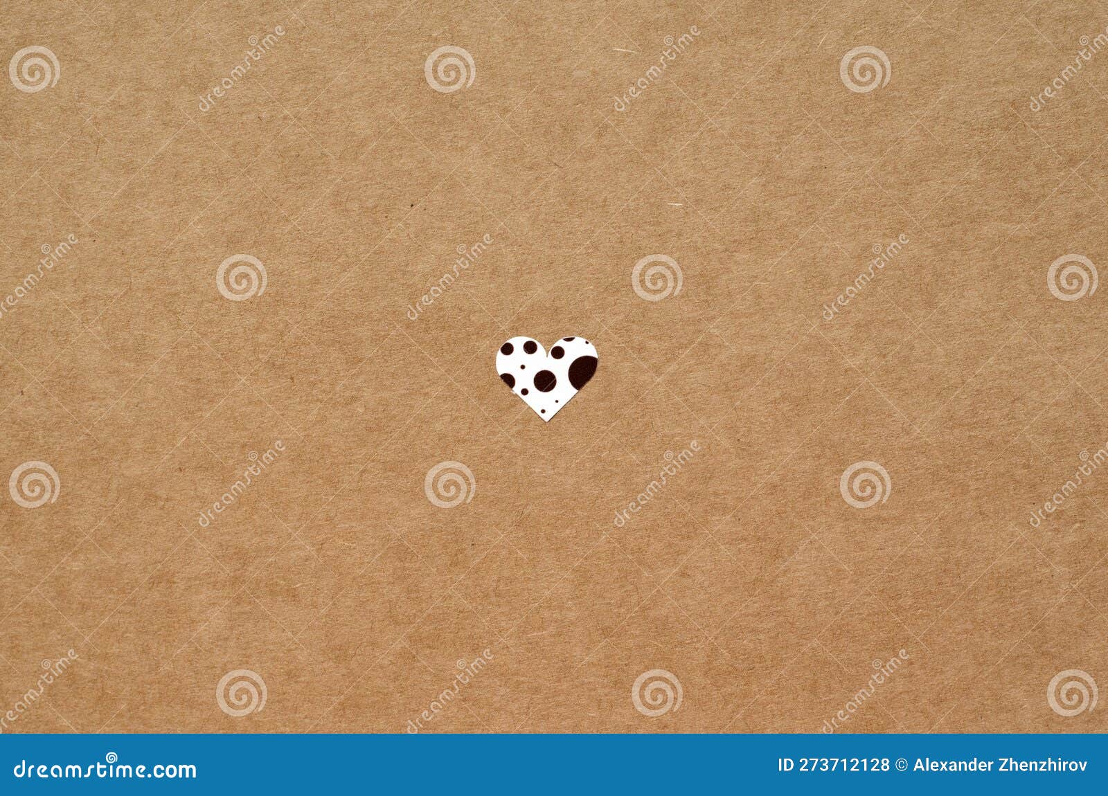 Small Cute Heart on Brown Craft Paper Background Stock Photo - Image of ...