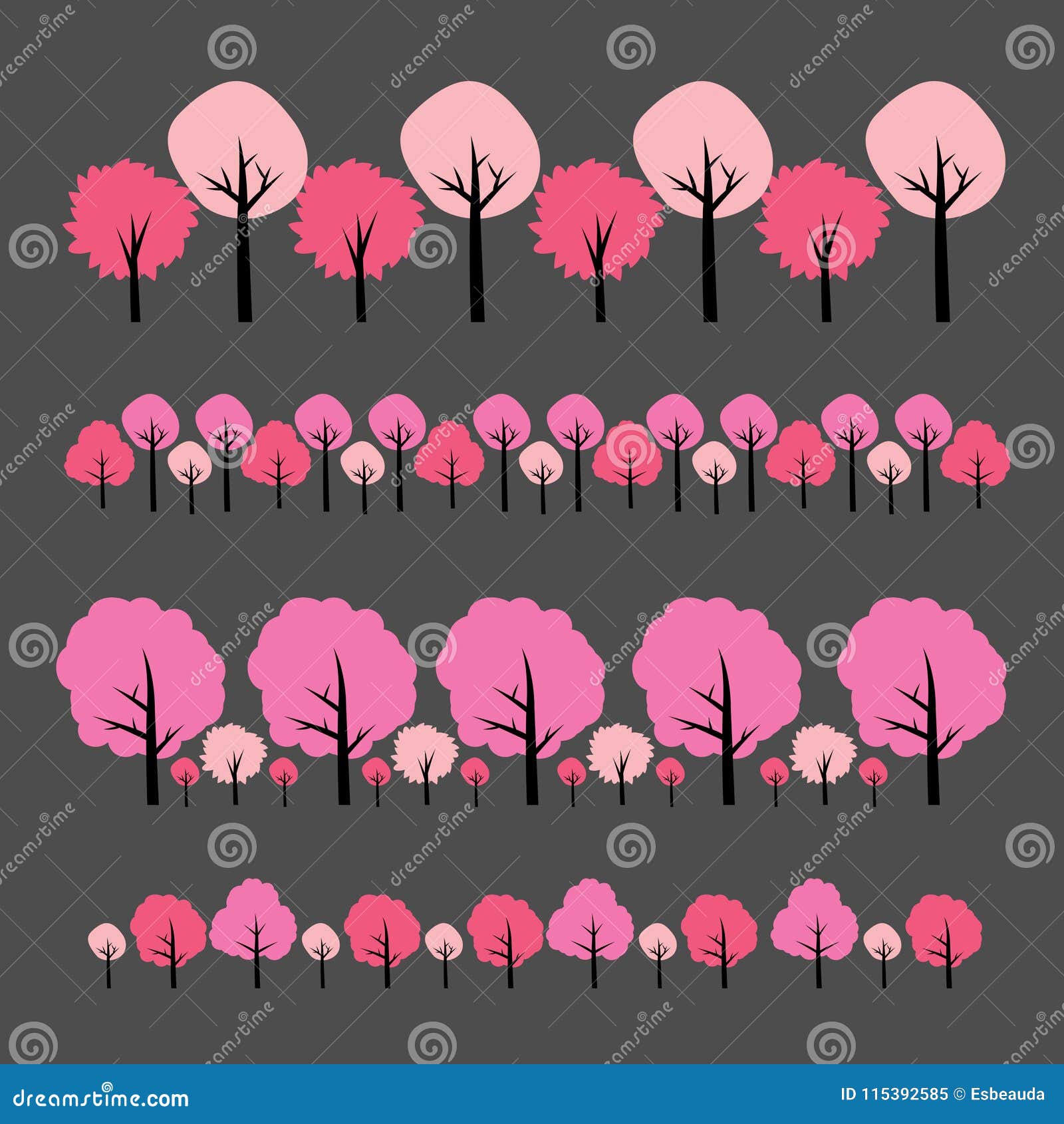 Small Cute Modern Cartoon Tree Stock Vector - Illustration of cute ...