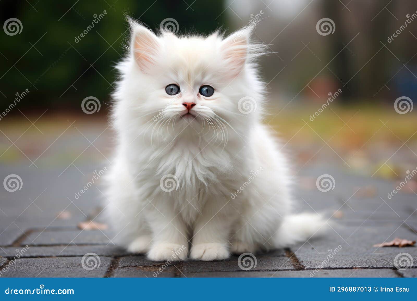 Small Cute White Fluffy Kitten Stock Image - Image of portrait, young ...